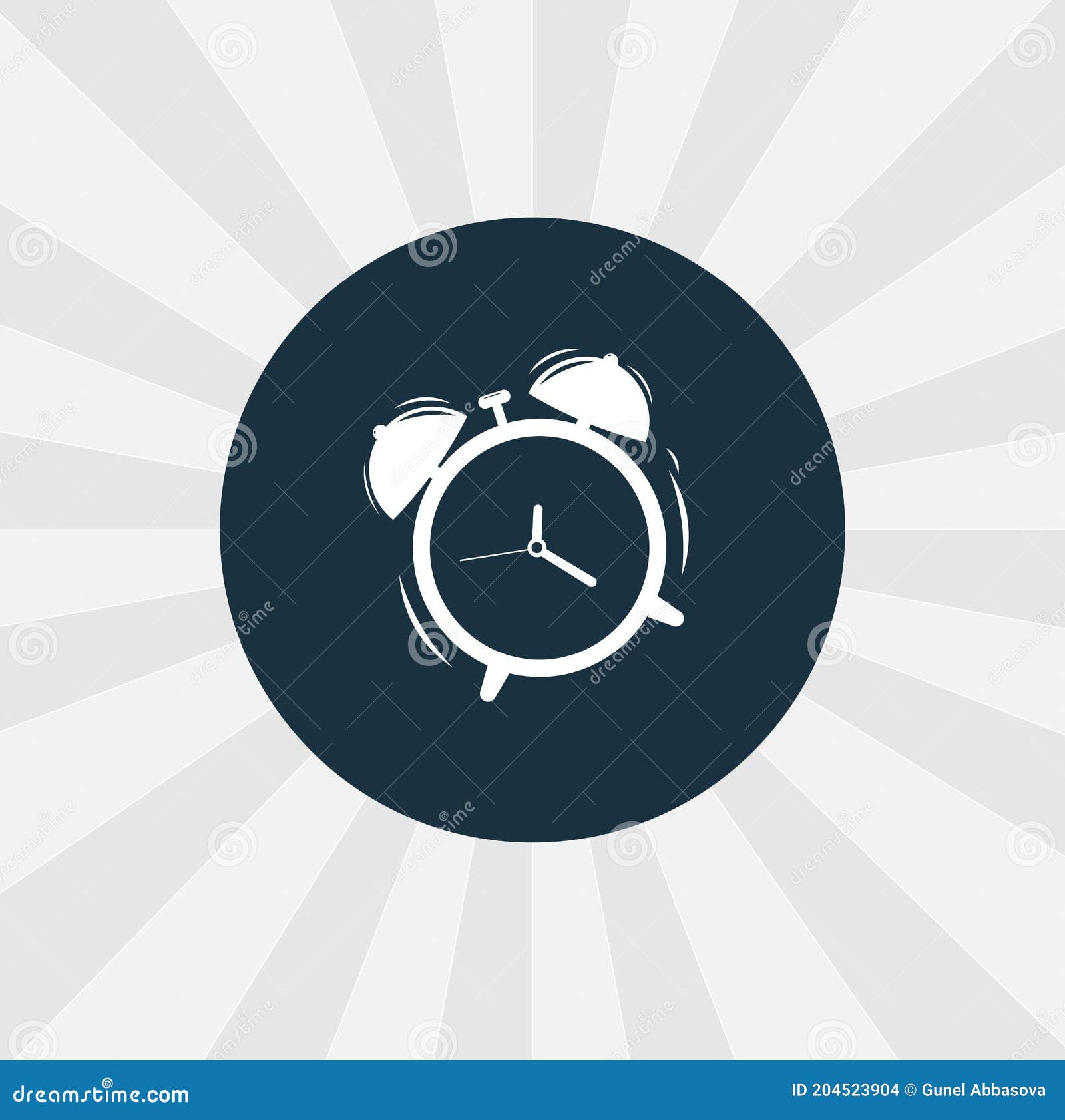 Clock Icon. Ringing Alarm Clock Isolated Icon. Time Design Element ...