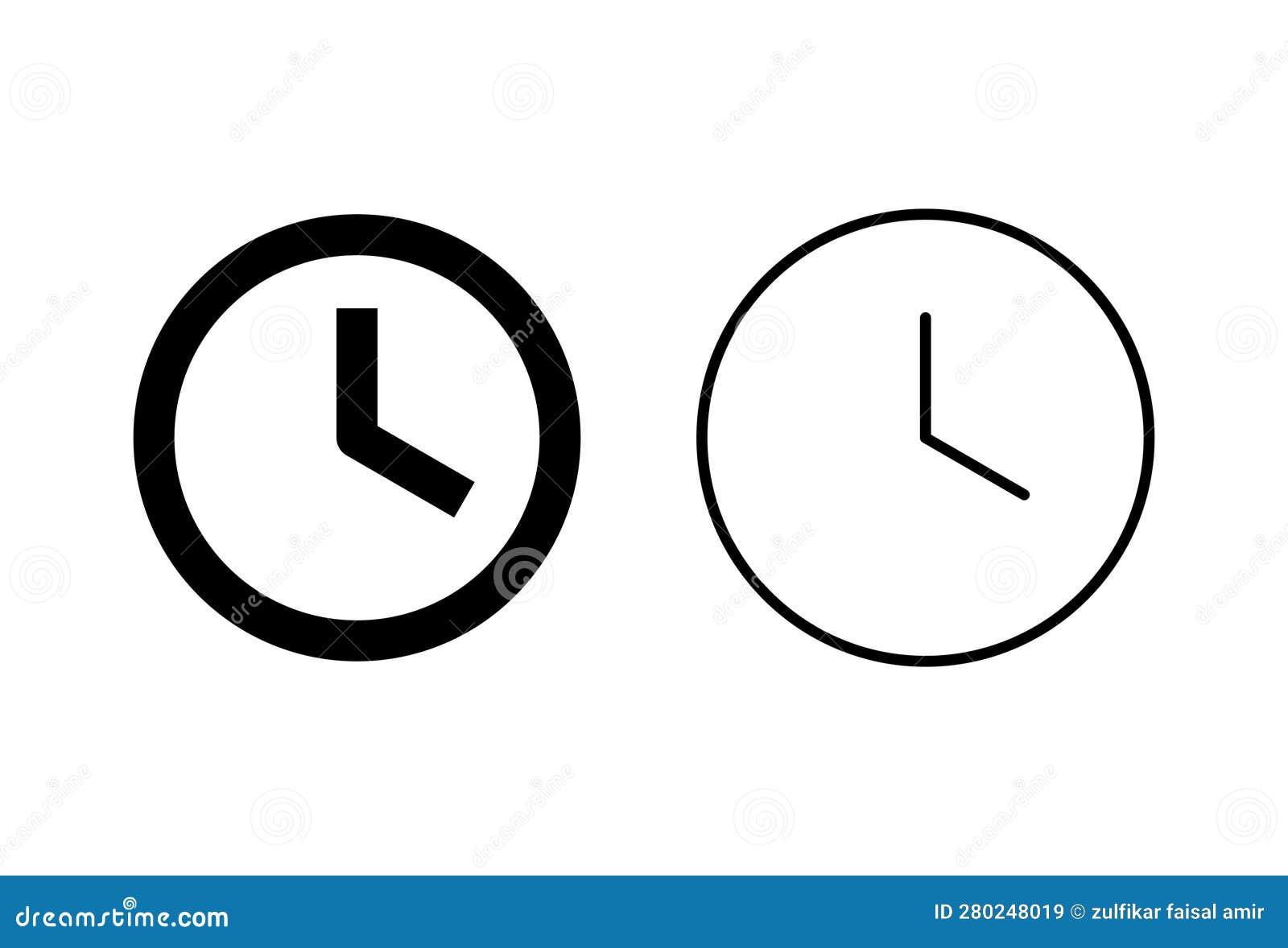 Clock Icon Set. Time Icon Vector. Watch Icon Symbol Stock Vector ...