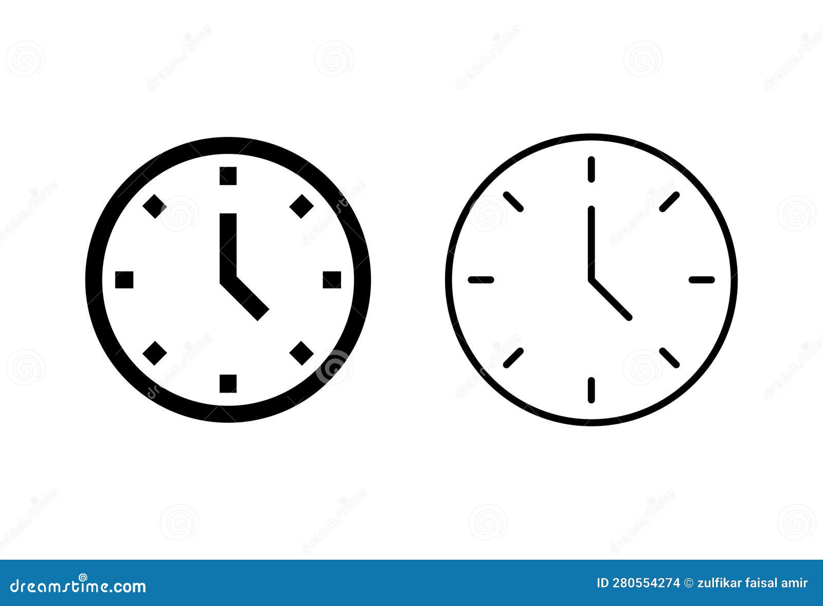 Clock Icon . Time Icon Vector. Watch Icon Symbol Stock Vector ...