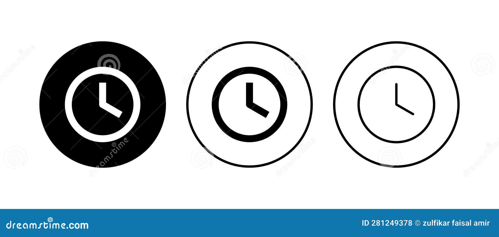 Clock Icon . Time Icon Vector. Watch Icon Symbol Stock Vector ...