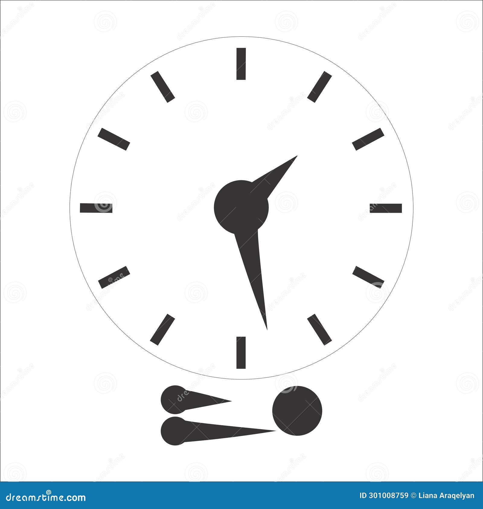 Vector Clock Hands. Clock Icon Set. Stock Illustration - Illustration ...