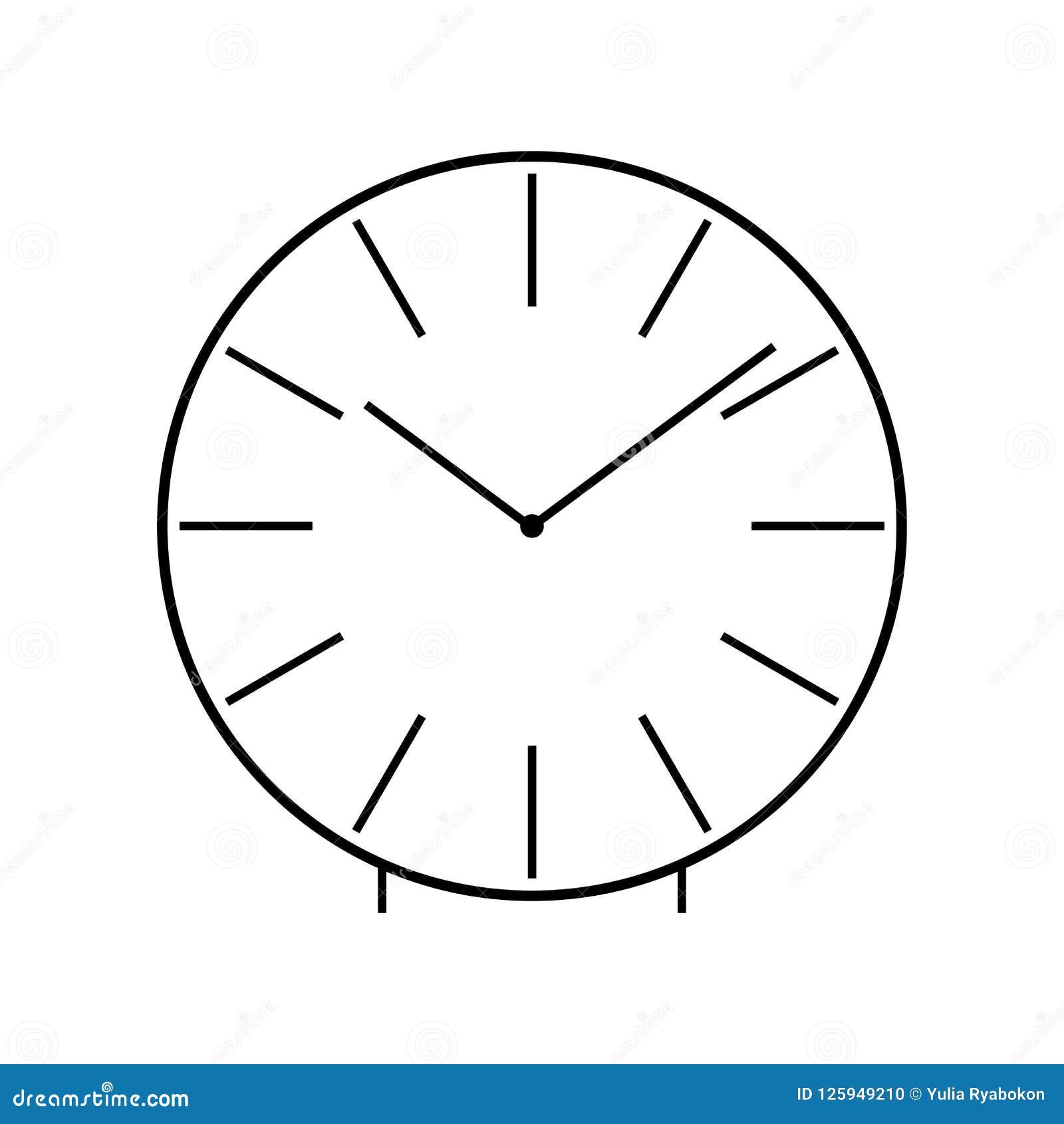 Clock icon simple stock illustration. Illustration of future - 125949210
