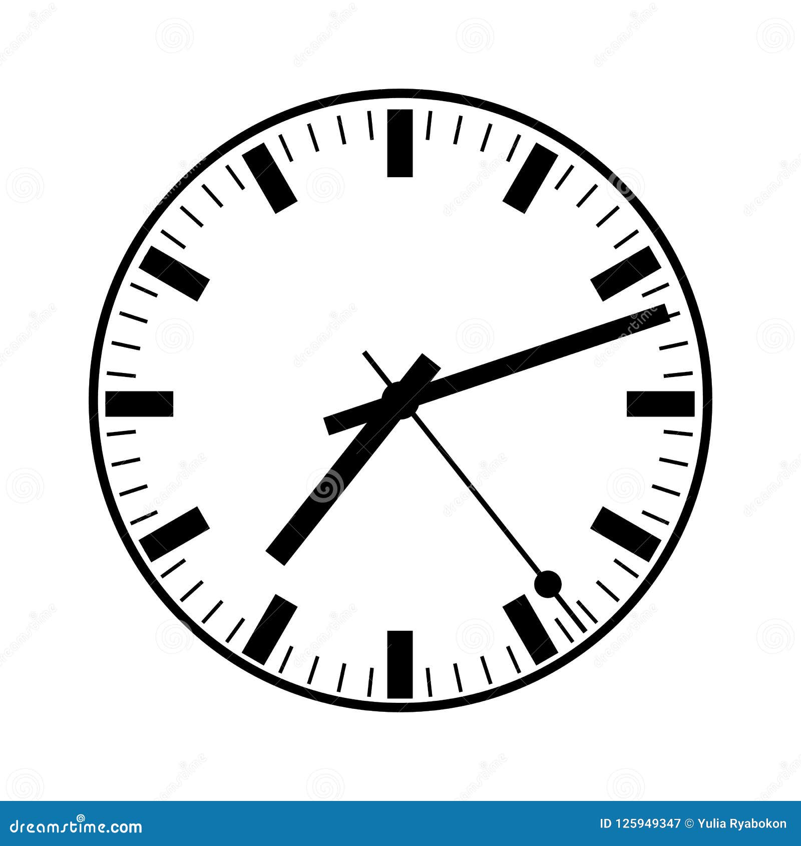 Clock icon simple stock illustration. Illustration of blackboard ...