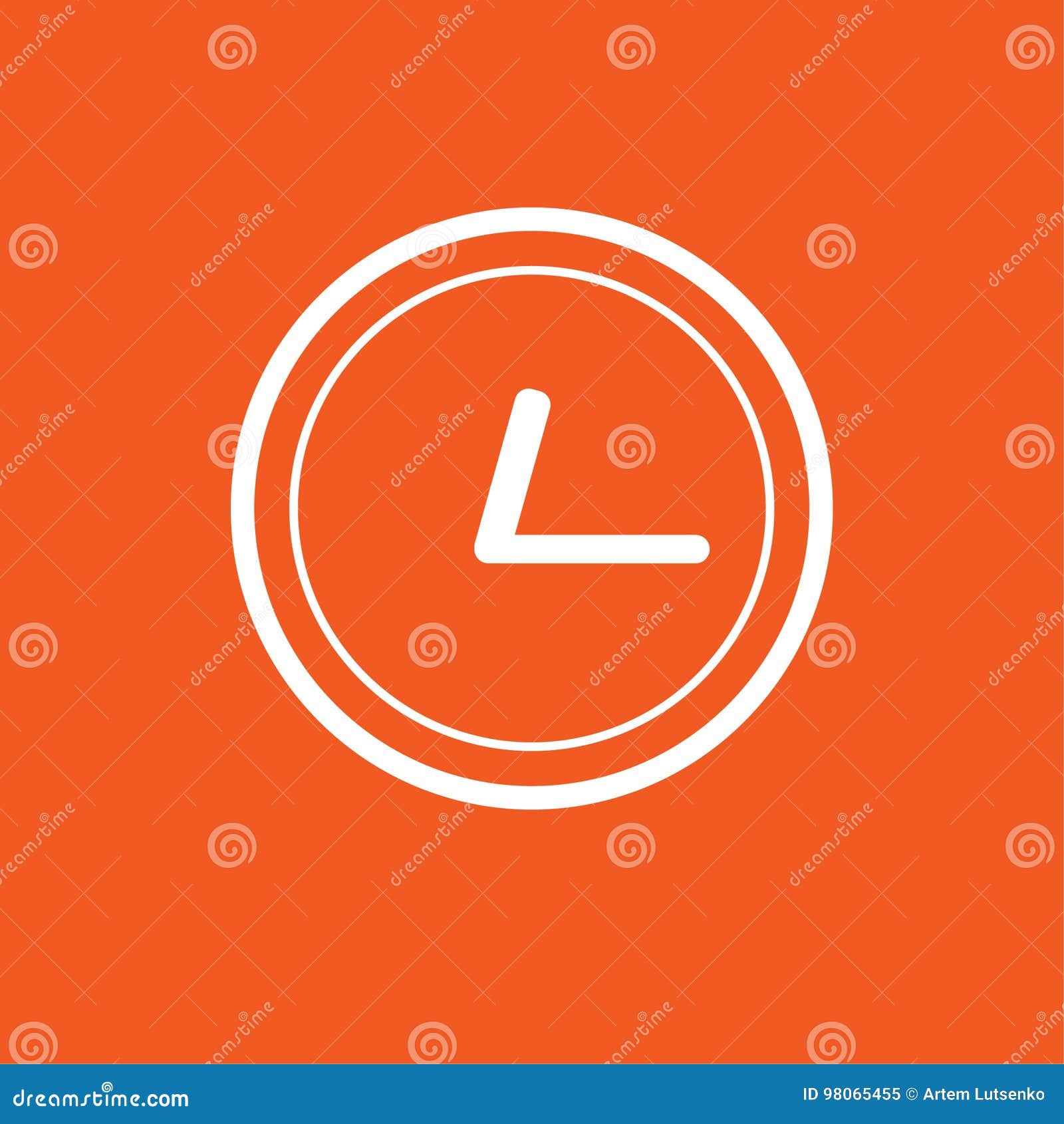 Clock Icon Simple Illustration Stock Illustration - Illustration of ...