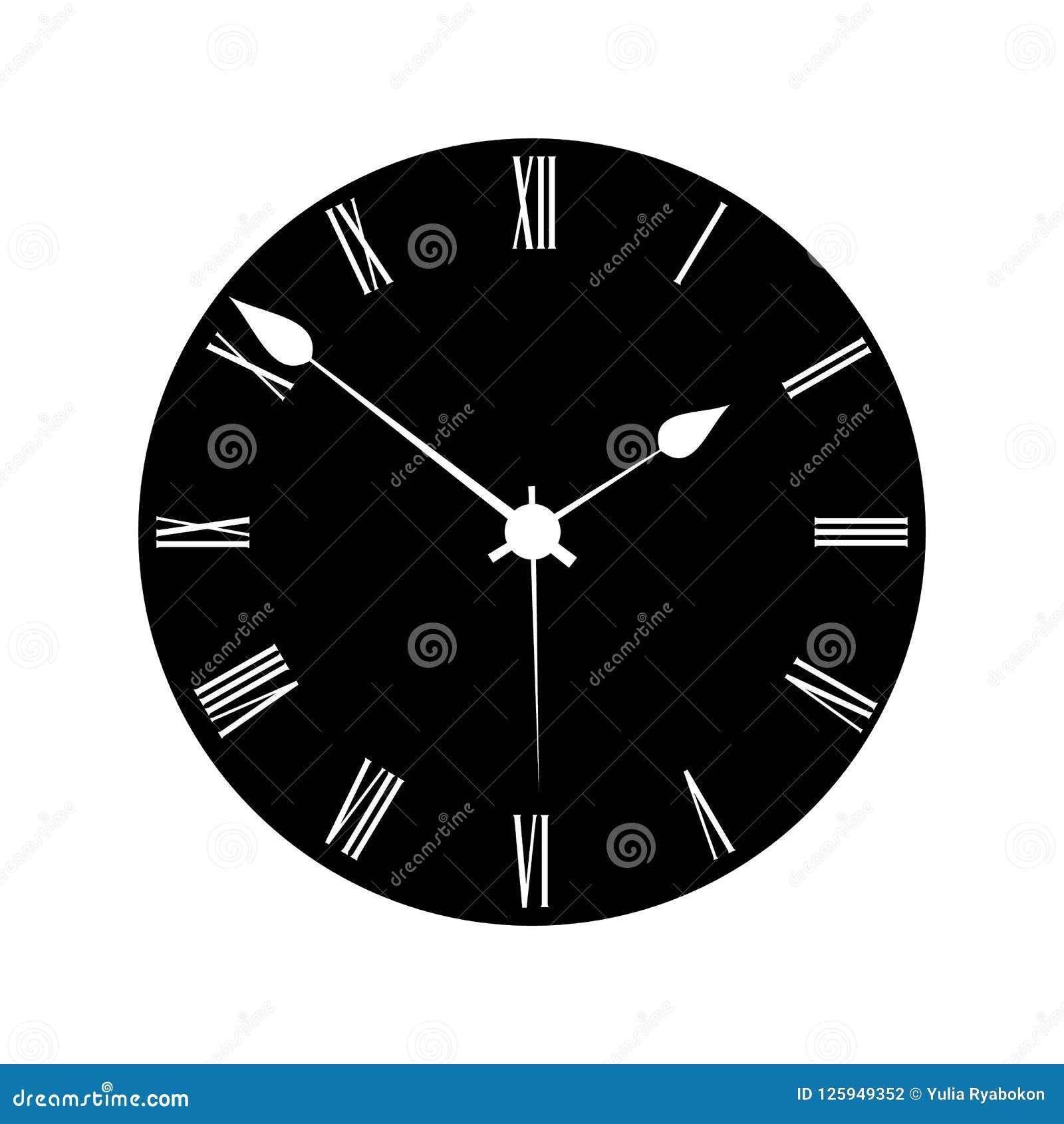 Clock icon simple stock illustration. Illustration of seconds - 125949352