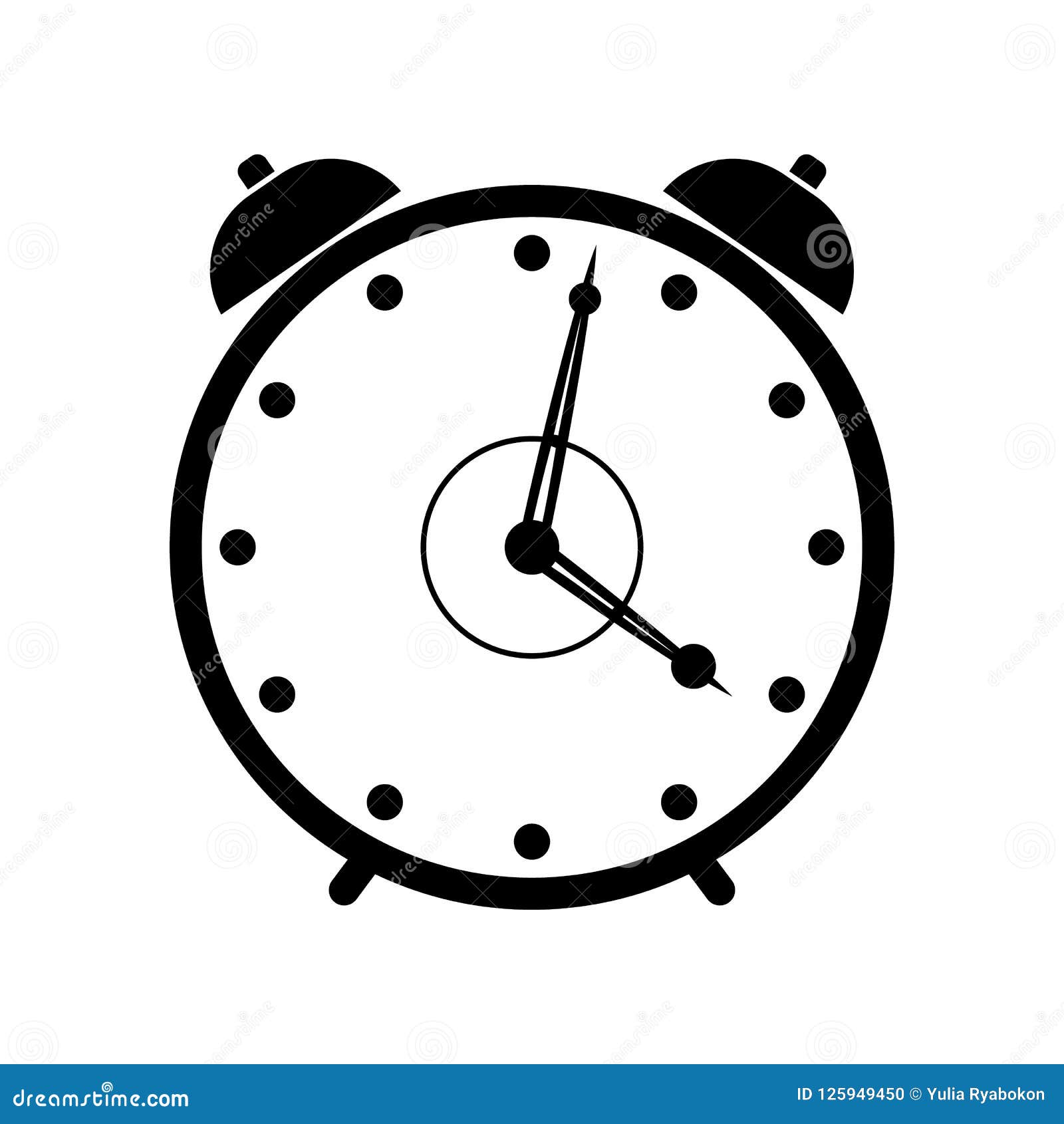 Clock icon simple stock illustration. Illustration of seconds - 125949450