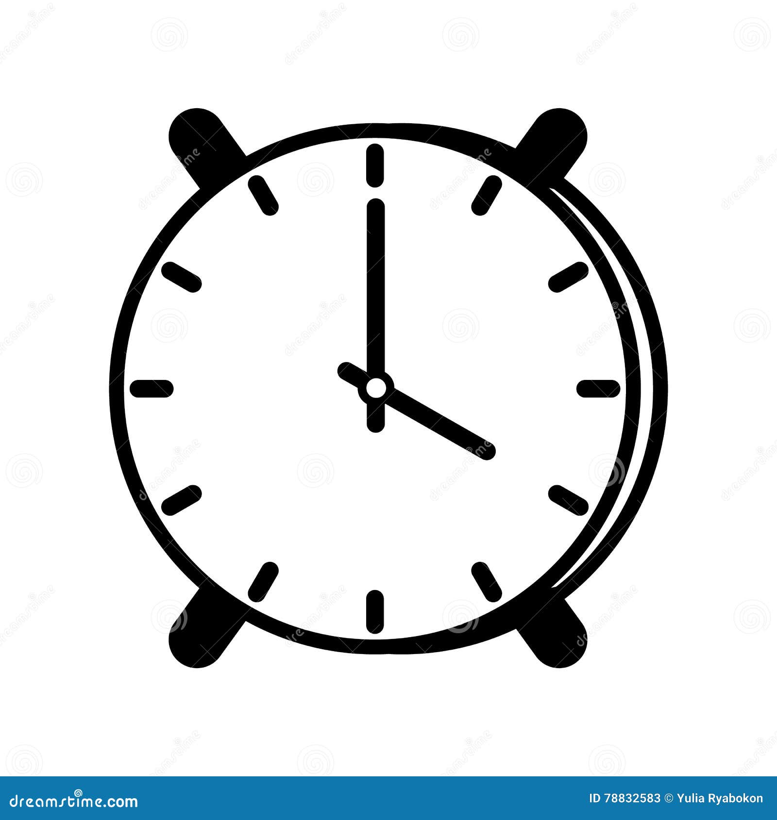 Clock icon simple stock vector. Illustration of blackboard - 78832583