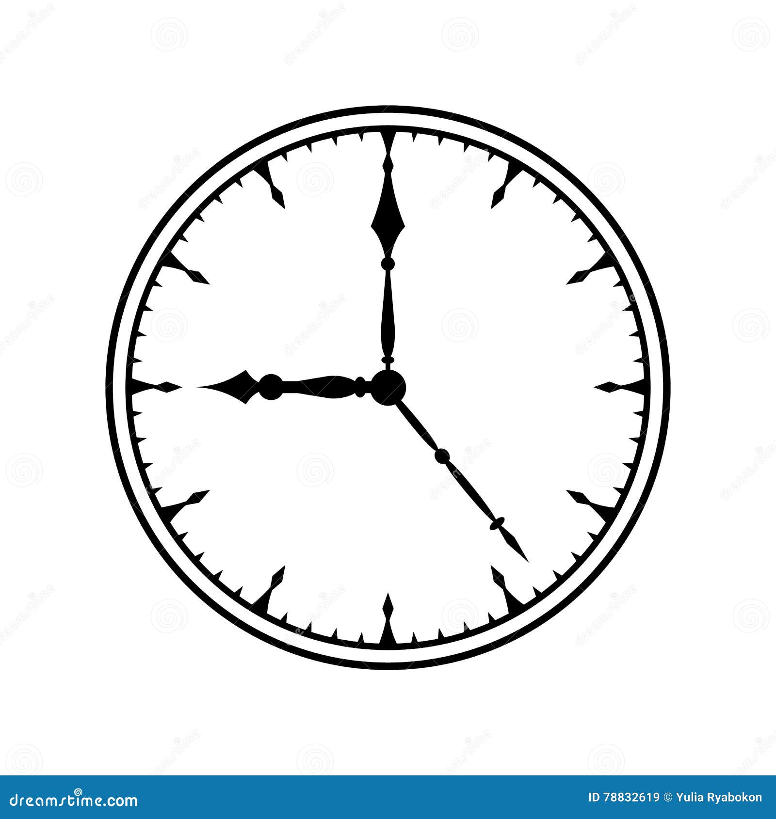 Clock icon simple stock vector. Illustration of board - 78832619