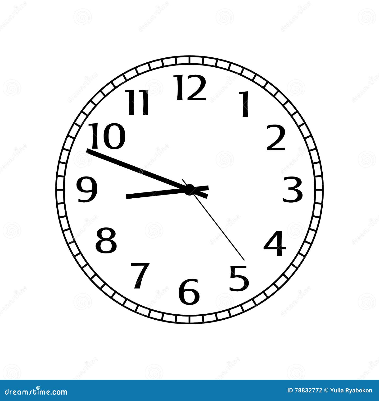 Clock icon simple stock vector. Illustration of deadline - 78832772