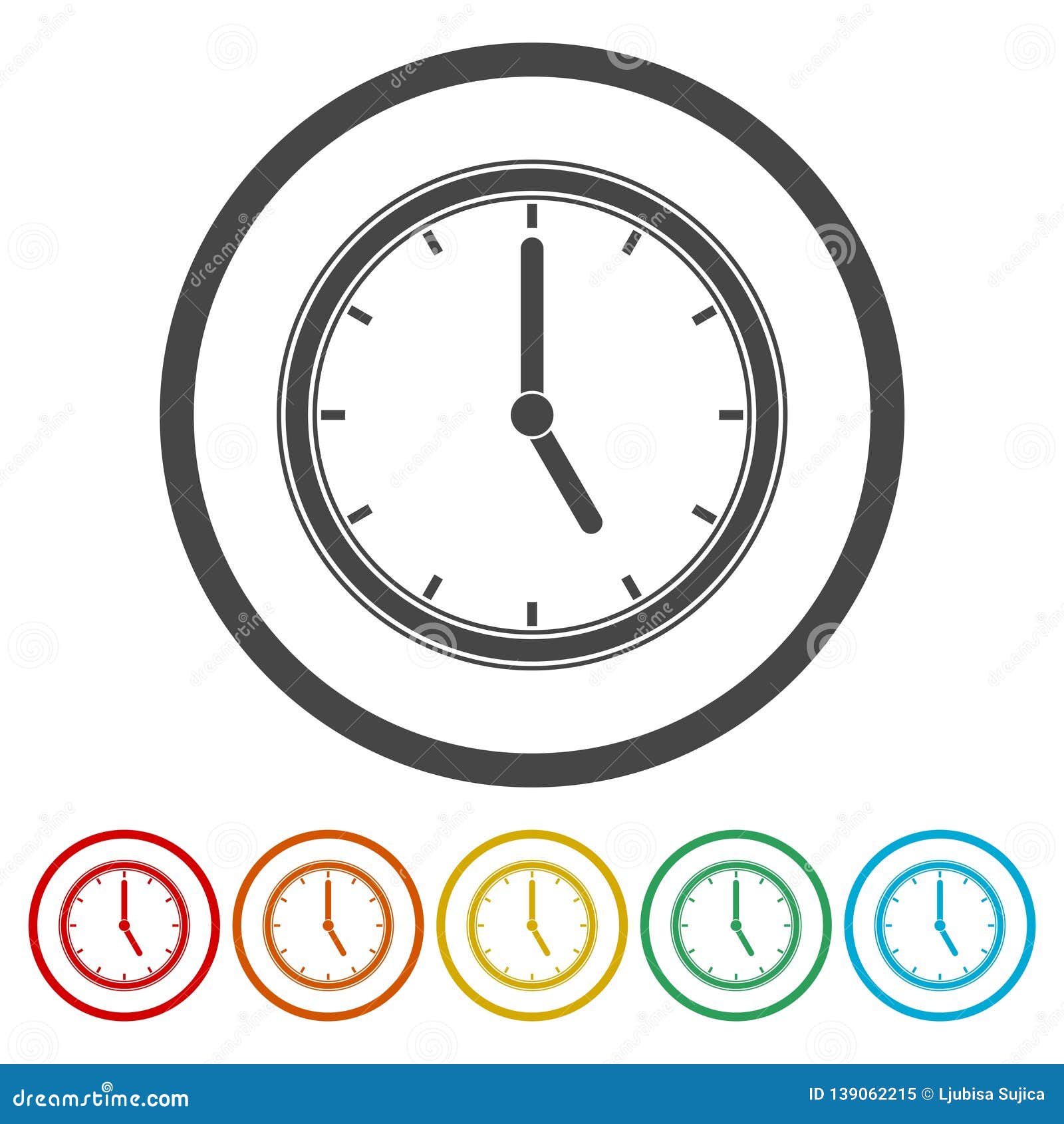 Clock icon stock vector. Illustration of clock, alarm - 139062215