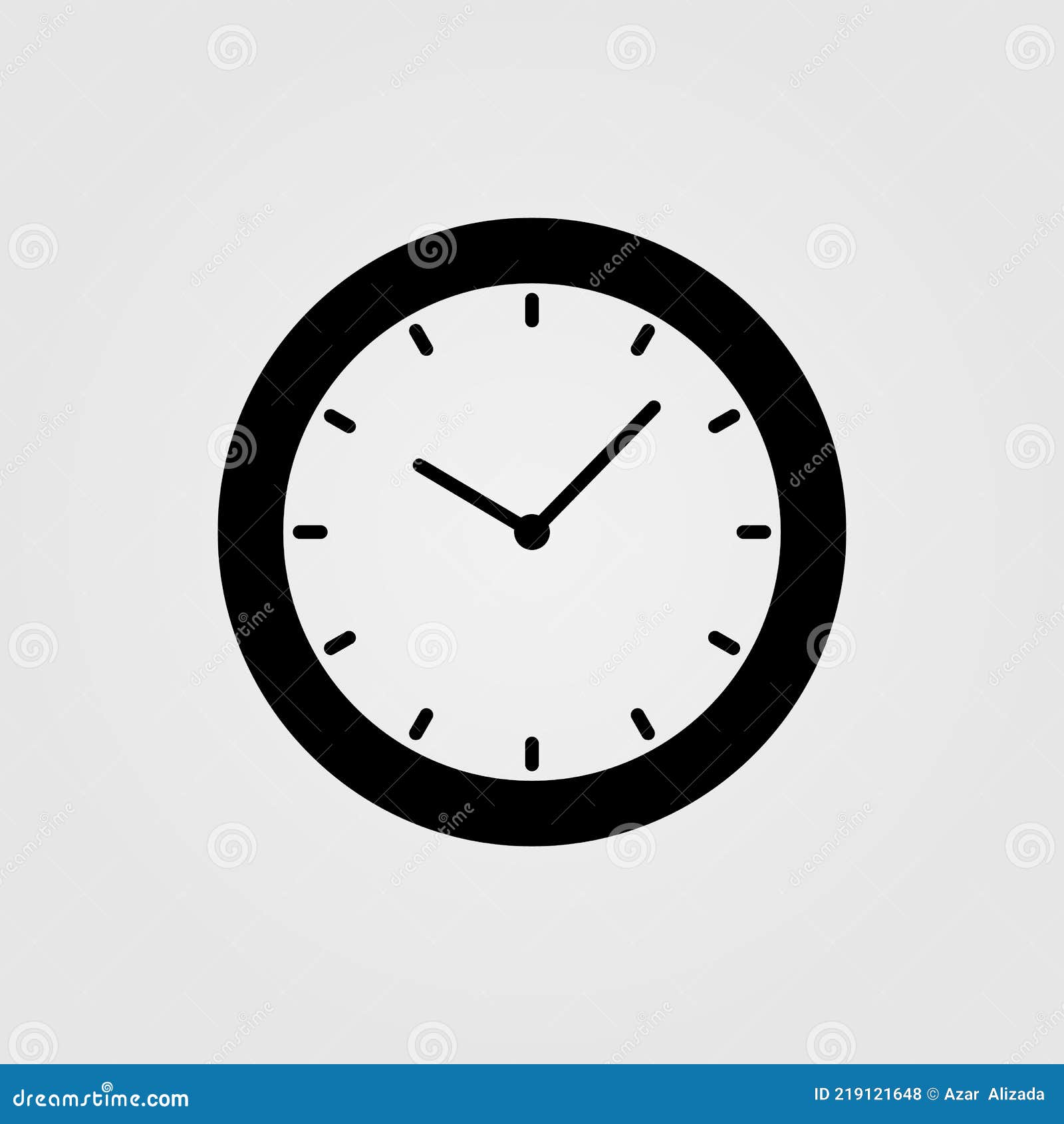Clock Icon. Simple Wall Clock Vector Illustration Stock Vector ...