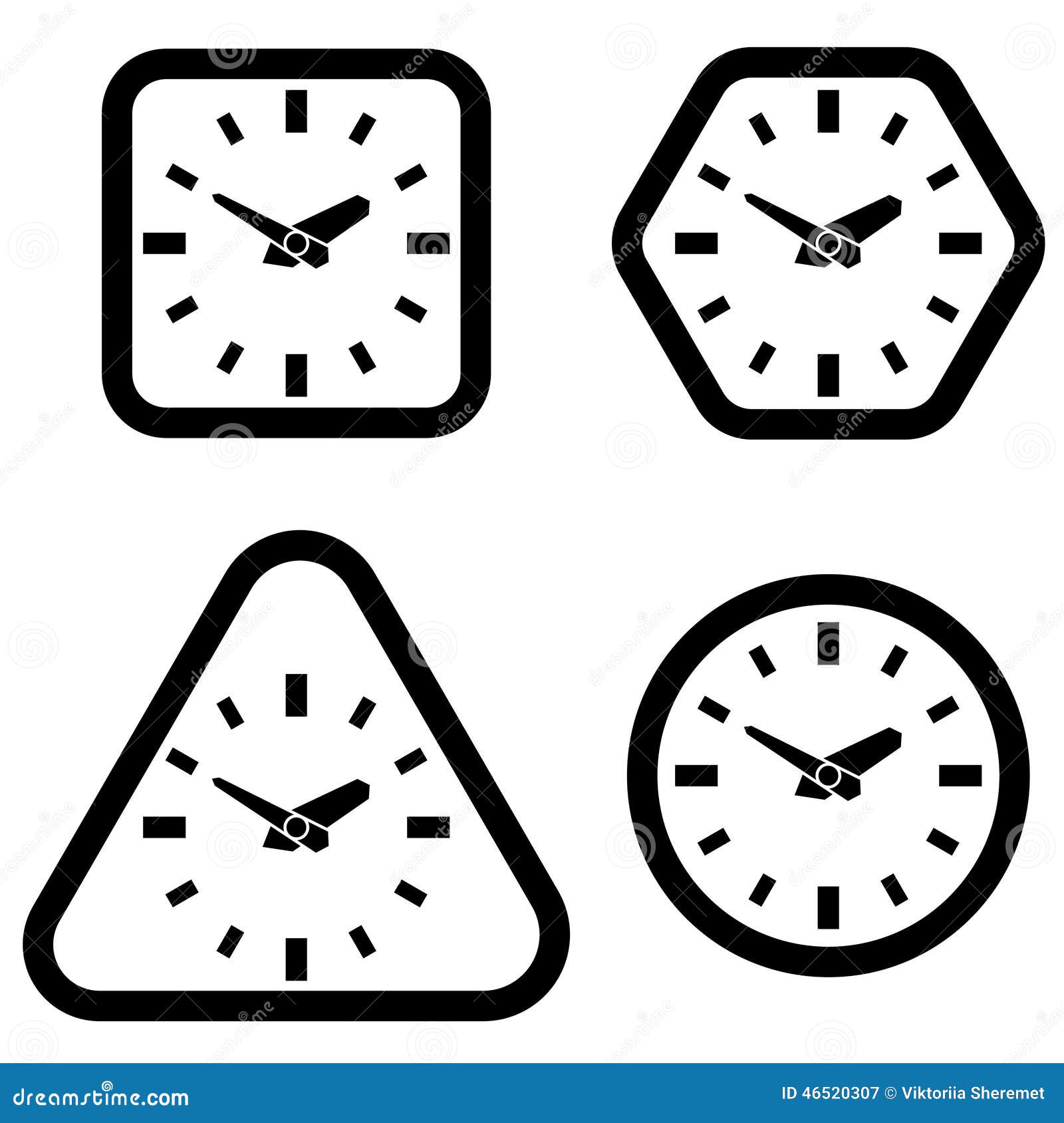 Square Clock Face Stock Illustrations – 1,007 Square Clock Face Stock ...