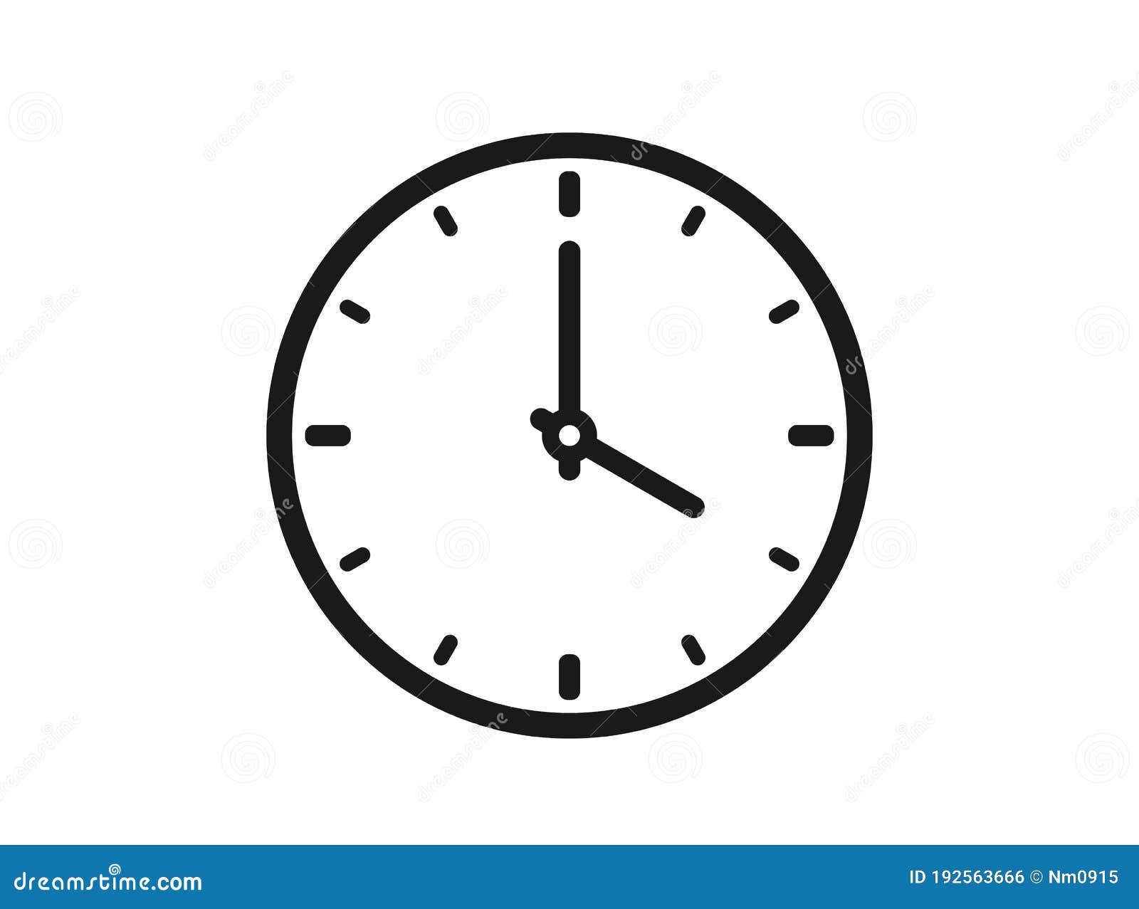 Clock icon. symbol of time stock vector. Illustration of pictogram ...