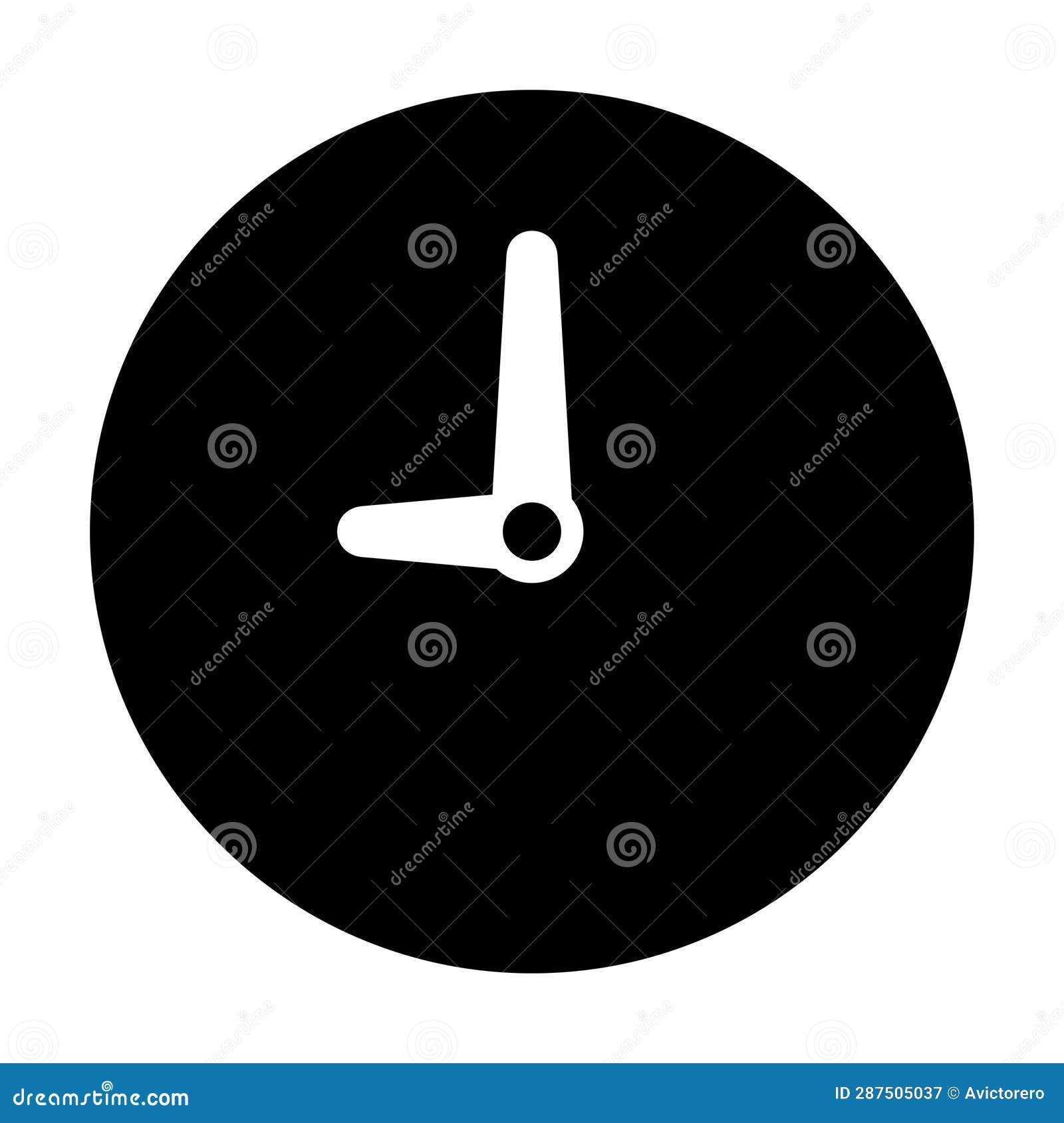 Clock icon symbol stock vector. Illustration of time - 287505037