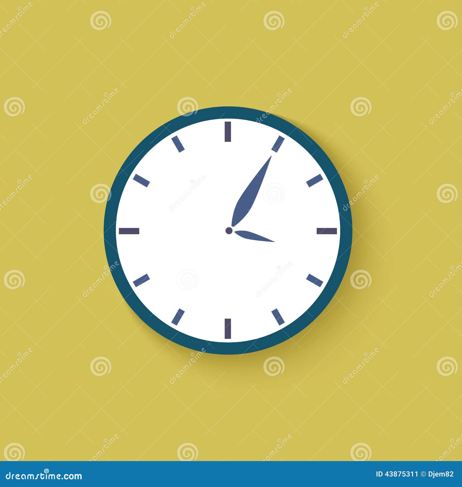 Clock icon stock vector. Illustration of timer, sign - 43875311