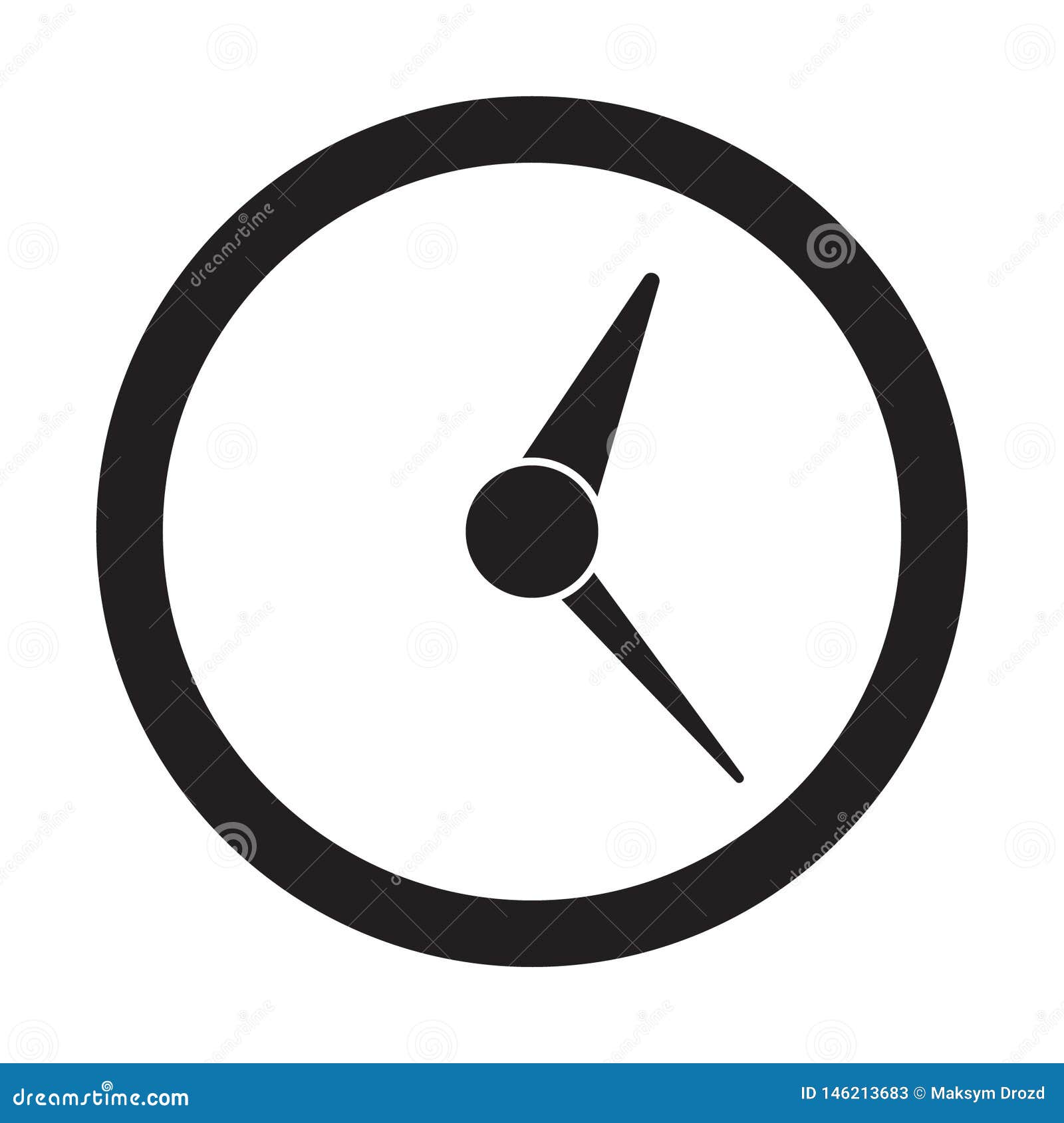 Clock Icon, Time Icon Vector Stock Vector - Illustration of time ...