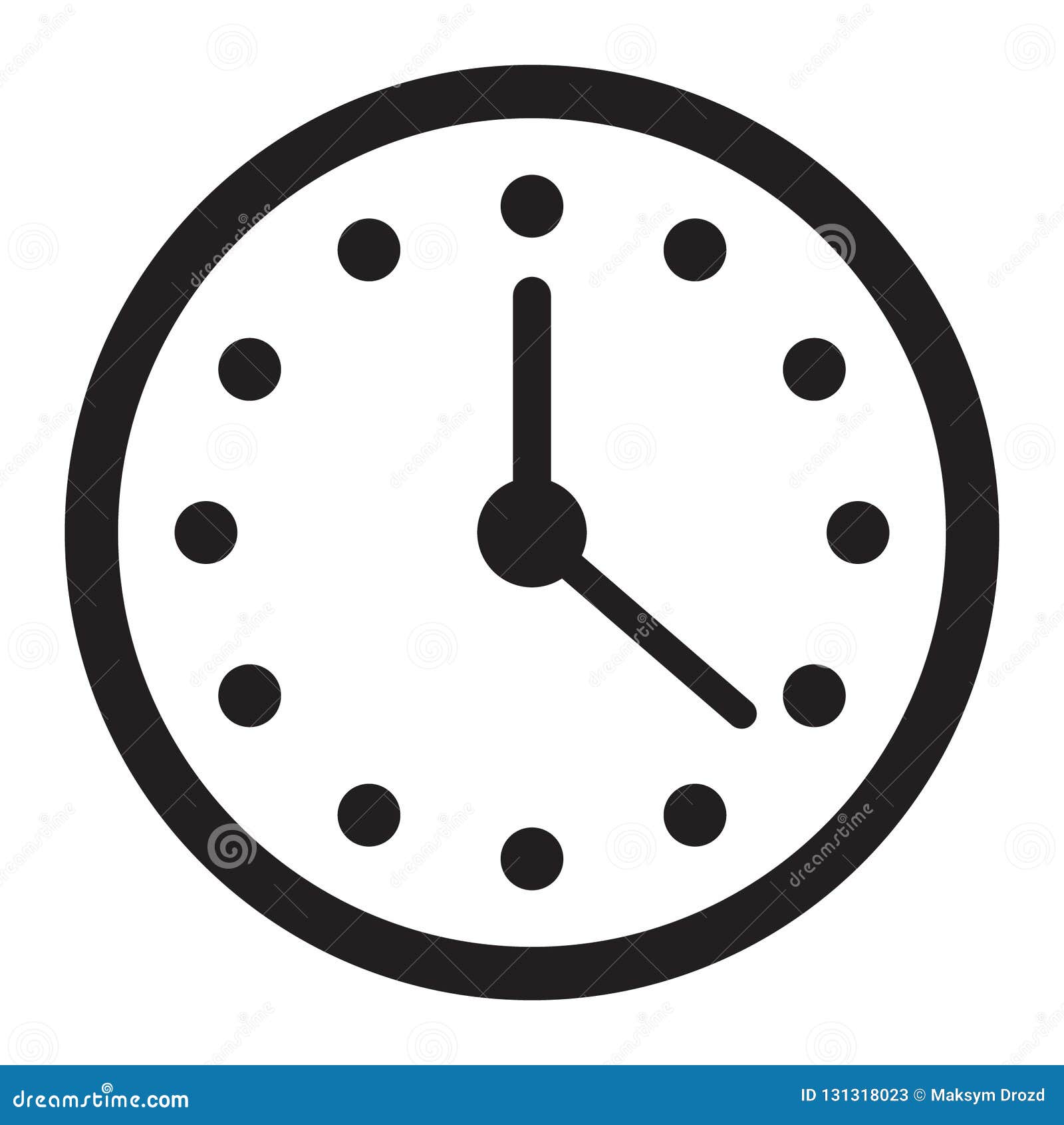 Clock Icon, Time Icon Vector Stock Vector - Illustration of clock, sign ...