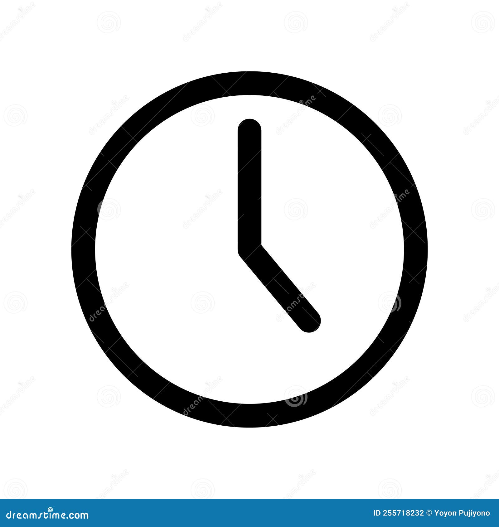 Clock icon for time symbol stock vector. Illustration of concept ...
