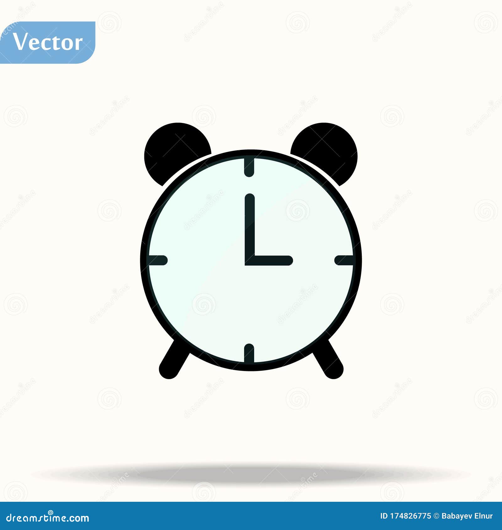 Clock Icon. Clock Time Symbol Flat Style. Design Web Site Icon, Logo ...