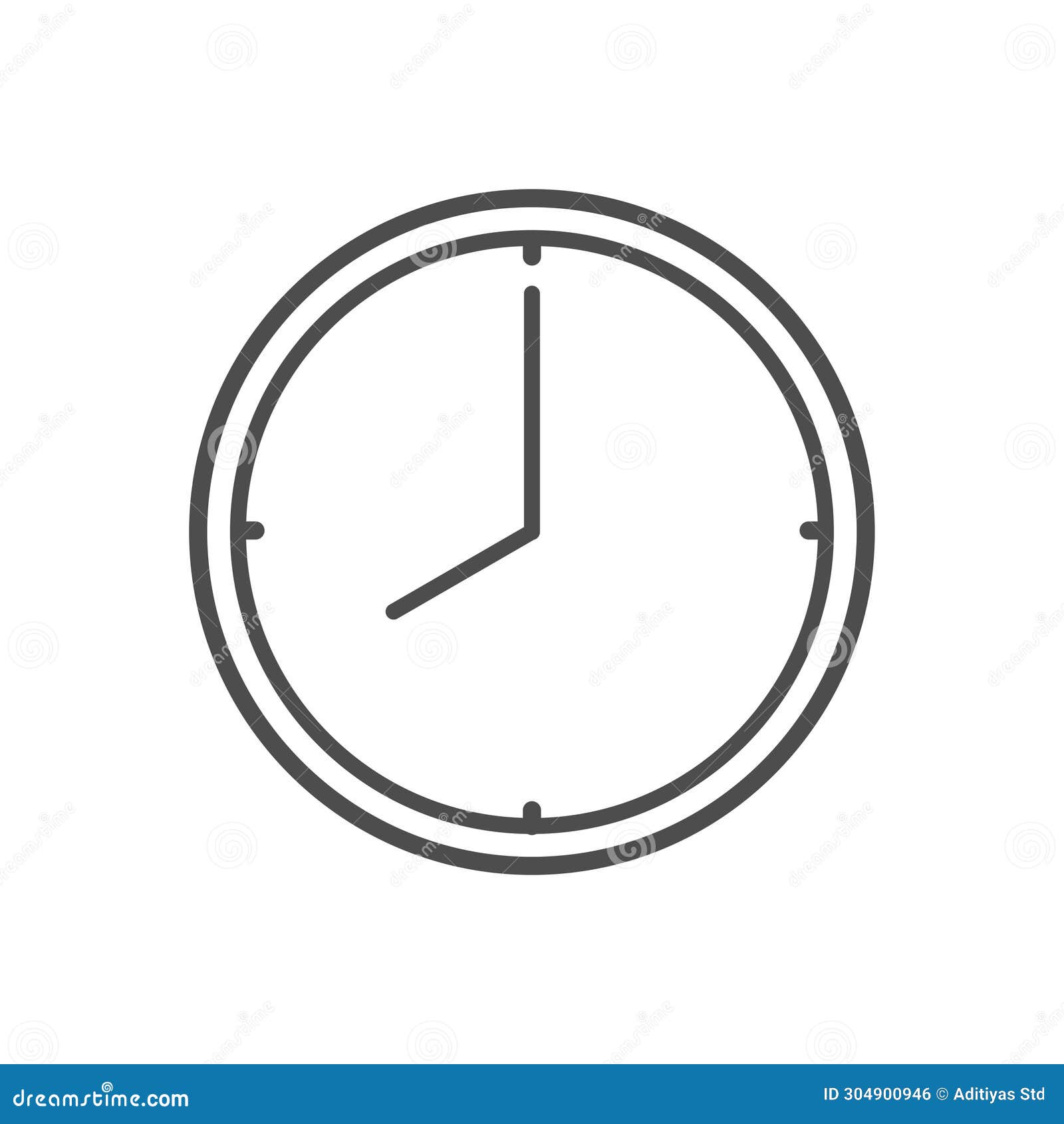 Clock Icon. Time Symbol Vector Stock Illustration - Illustration of ...