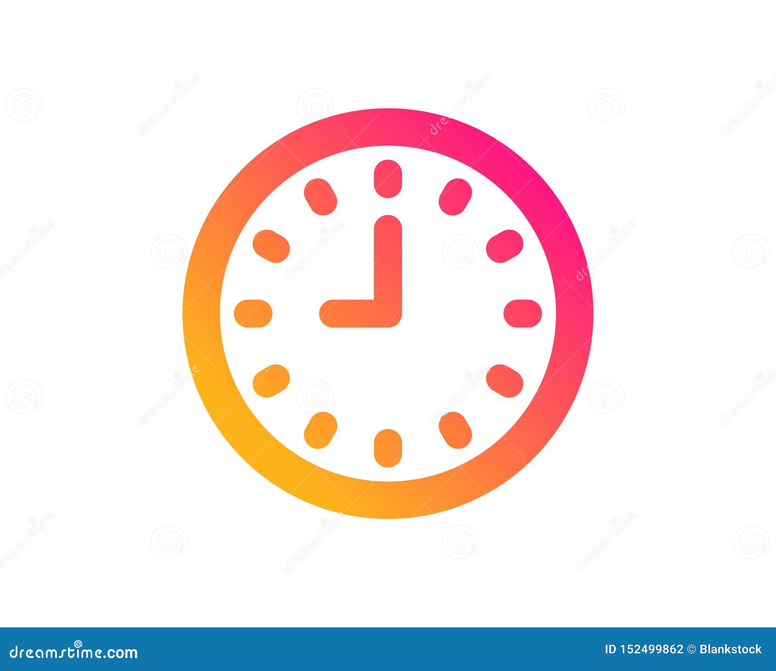 Clock Icon. Time or Watch Sign. Vector Stock Vector - Illustration of ...
