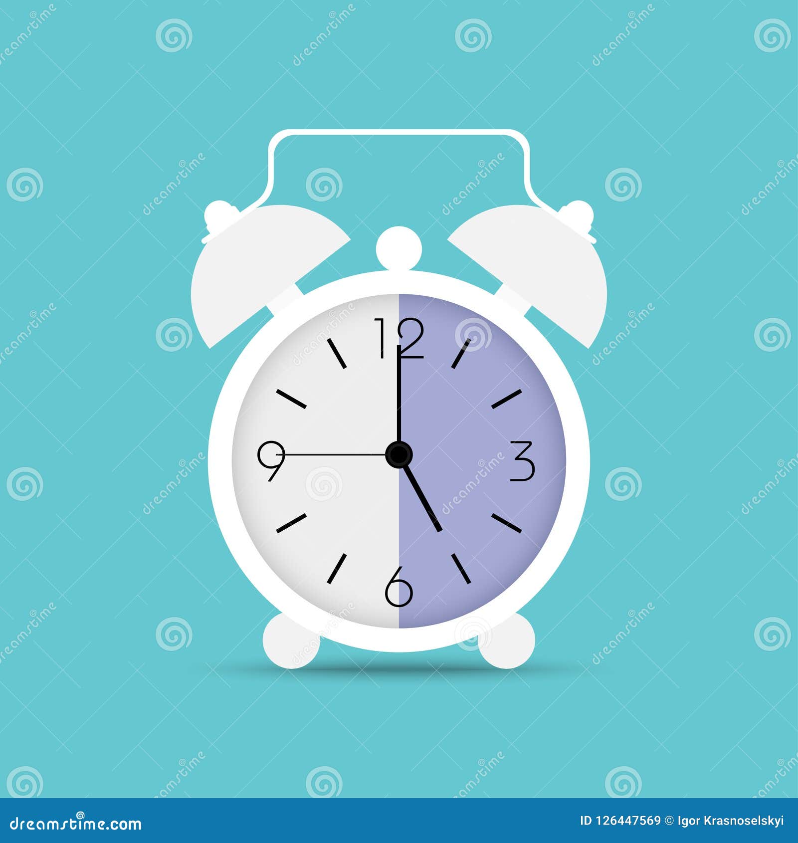 Time To Sue. White Vector Clock With Motivational Slogan. Analog Metal ...