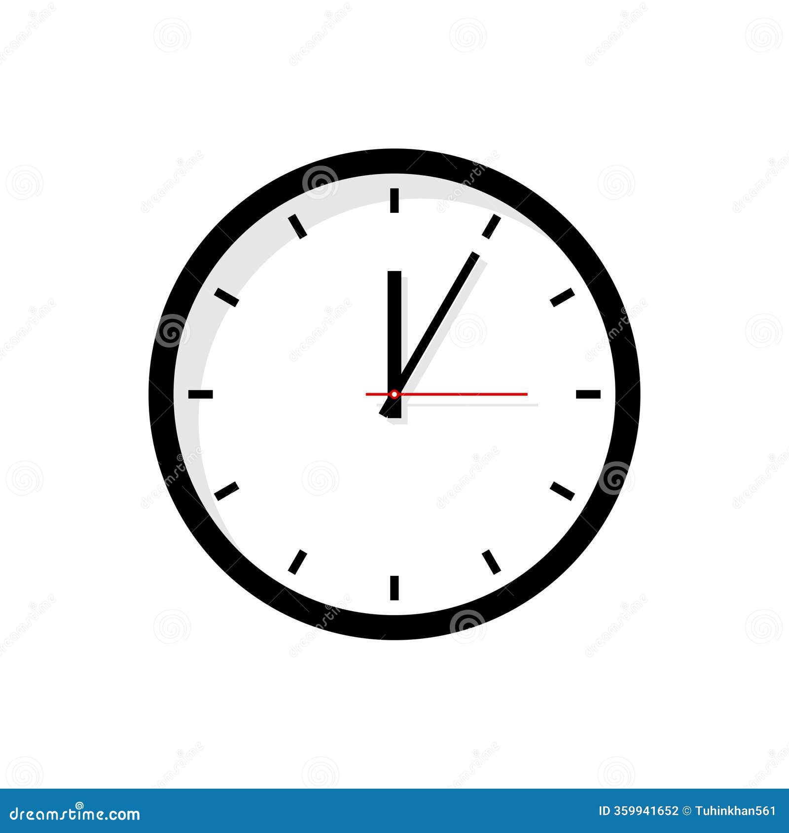 Clock Icon Vector. Clock Face Vector Stock Illustration - Illustration ...