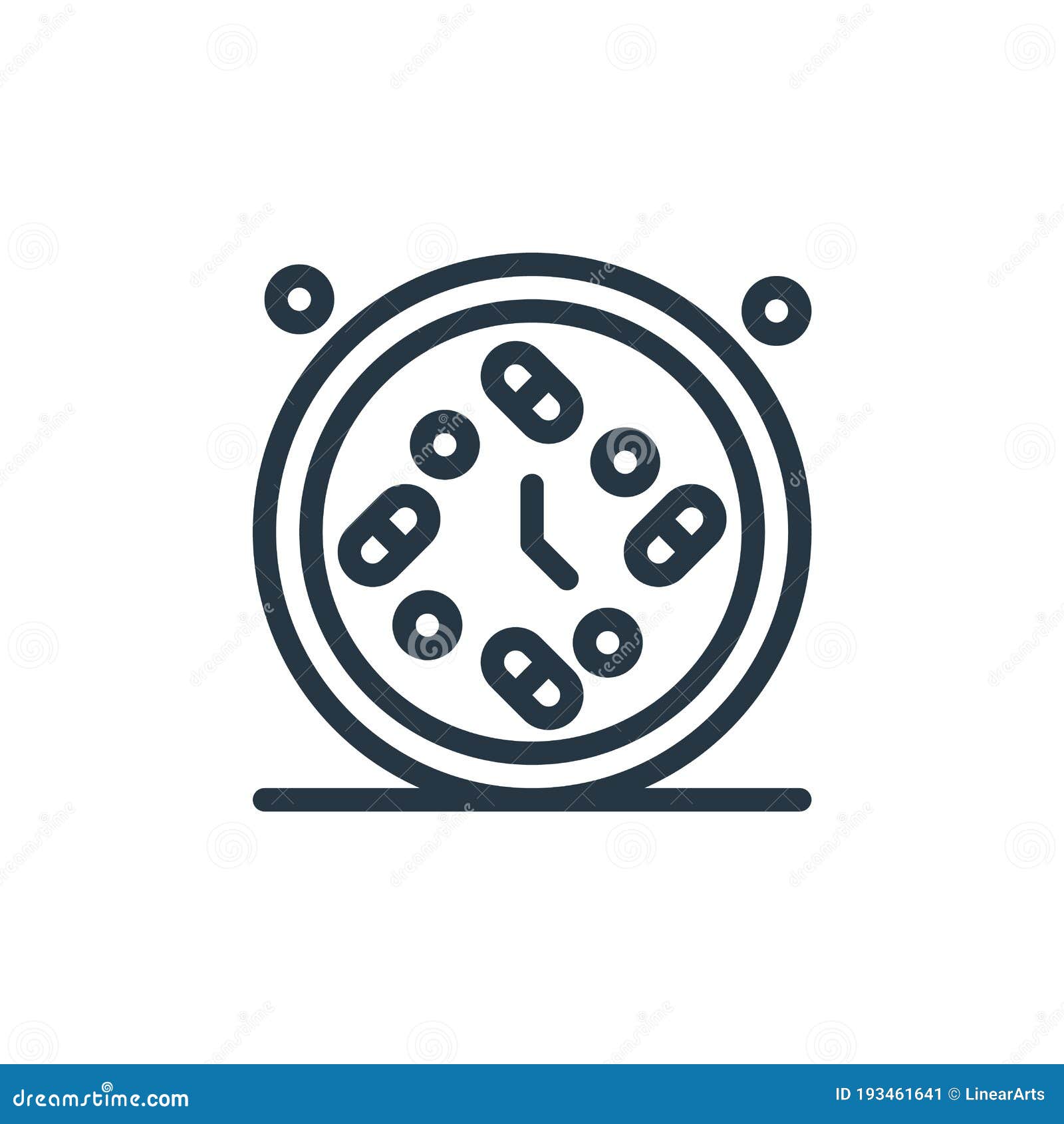 Clock Icon Vector from Health Concept. Thin Line Illustration of Clock ...