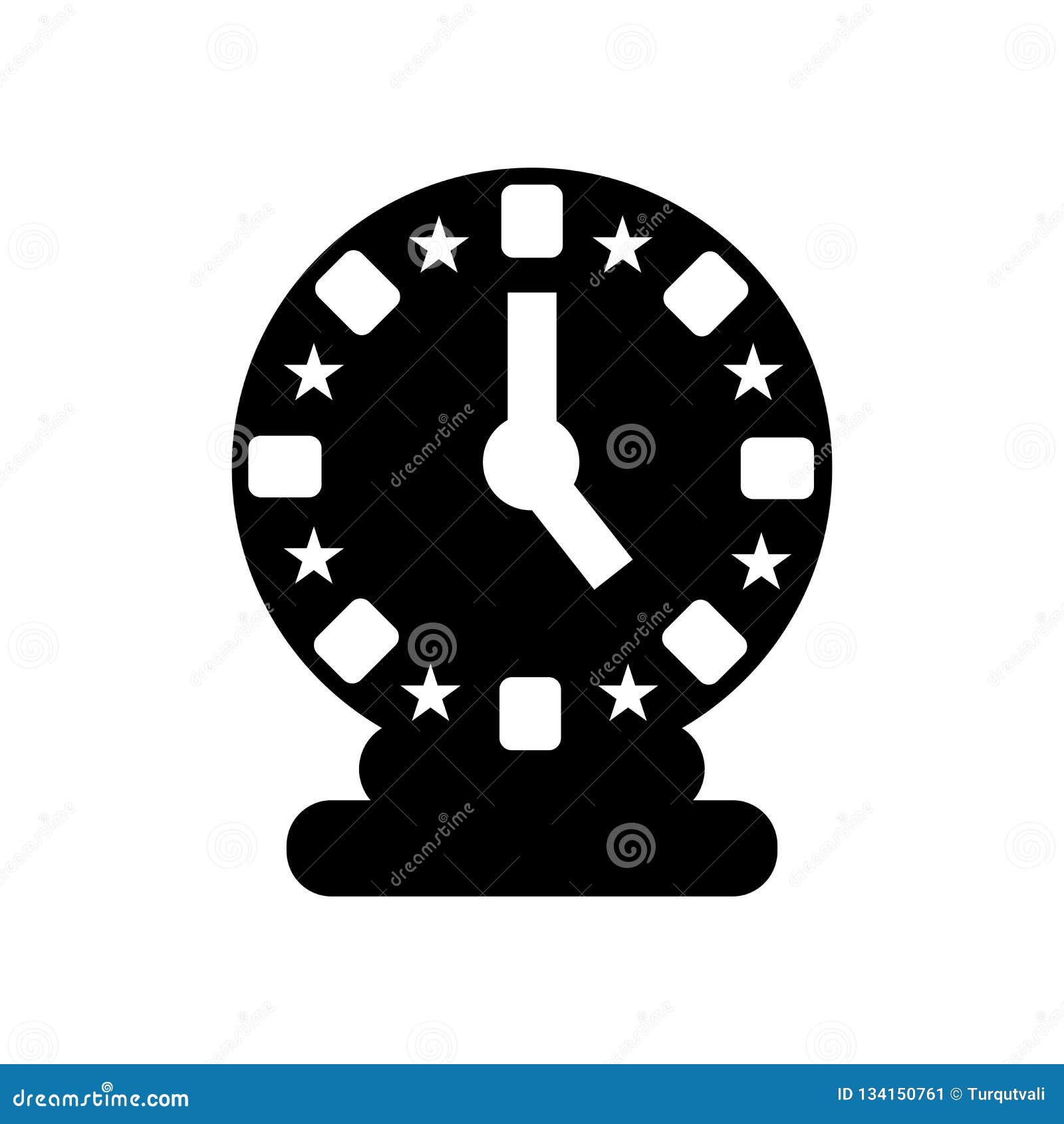 Clock Icon Vector Isolated on White Background, Clock Sign , Black Time ...