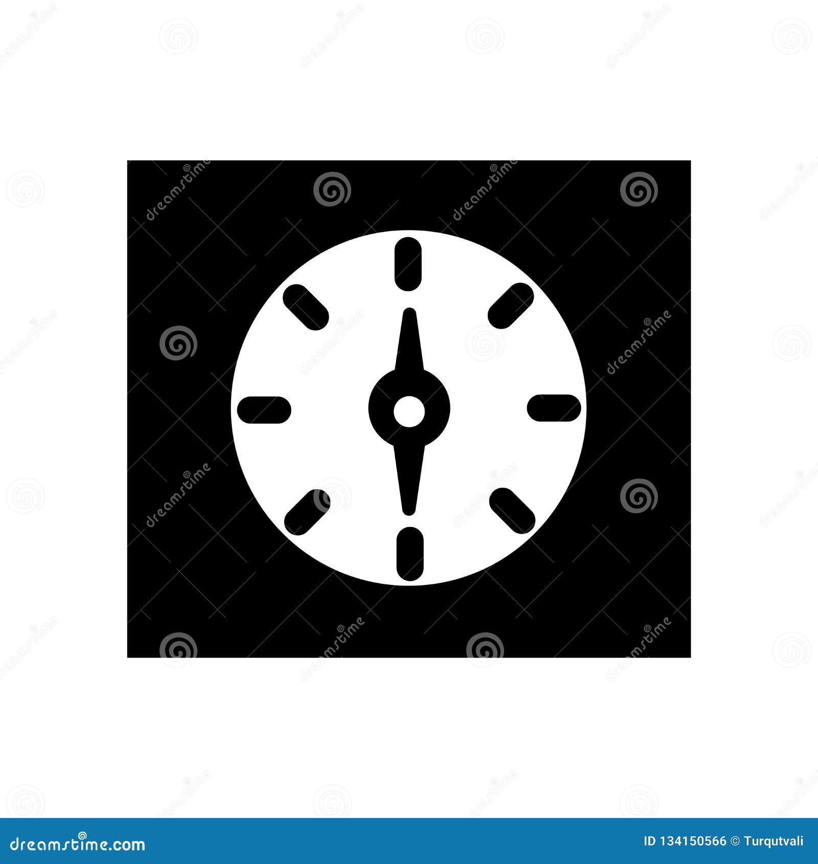 Clock Icon Vector Isolated on White Background, Clock Sign , Black Time ...