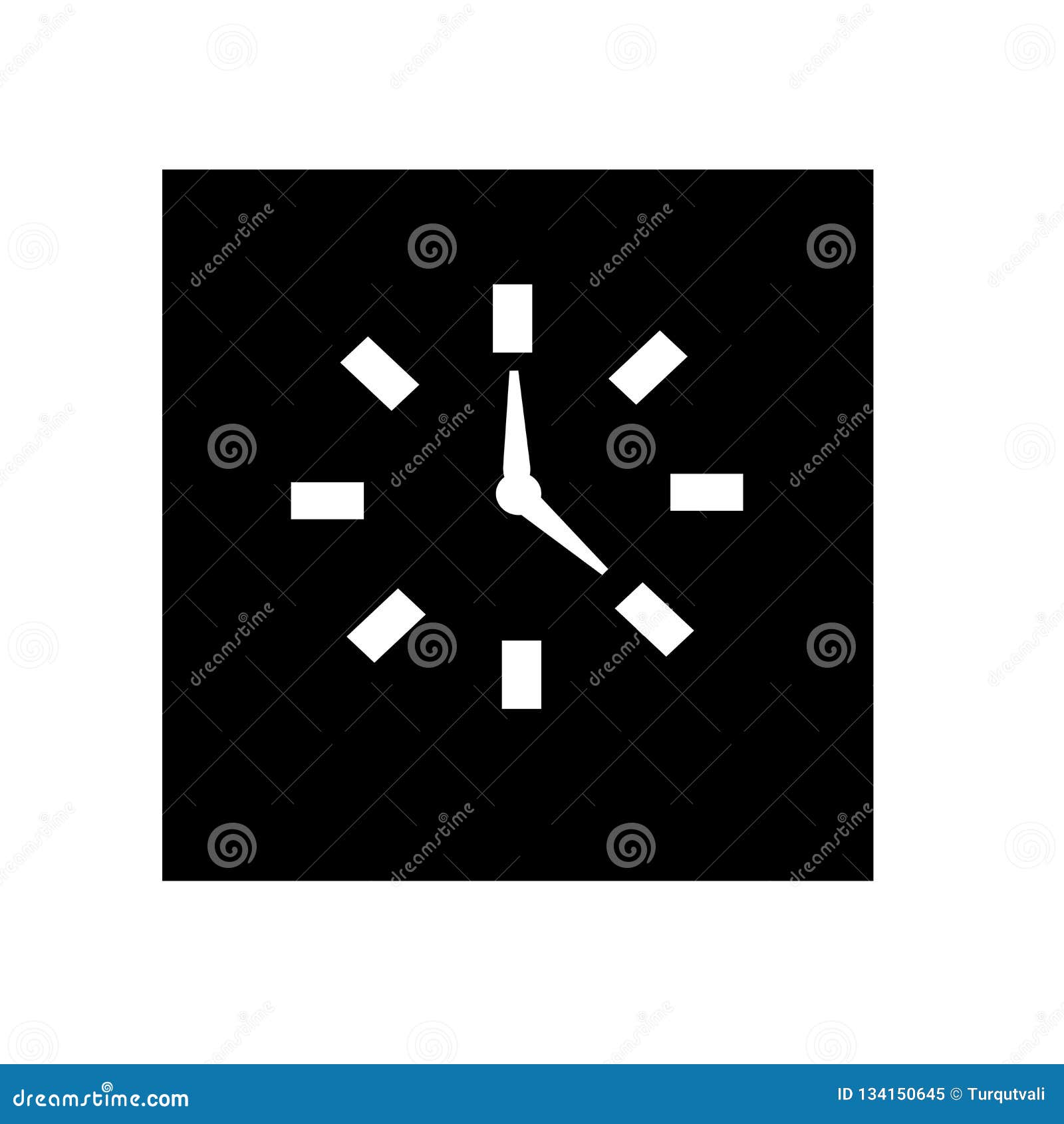 Clock Icon Vector Isolated on White Background, Clock Sign , Black Time ...