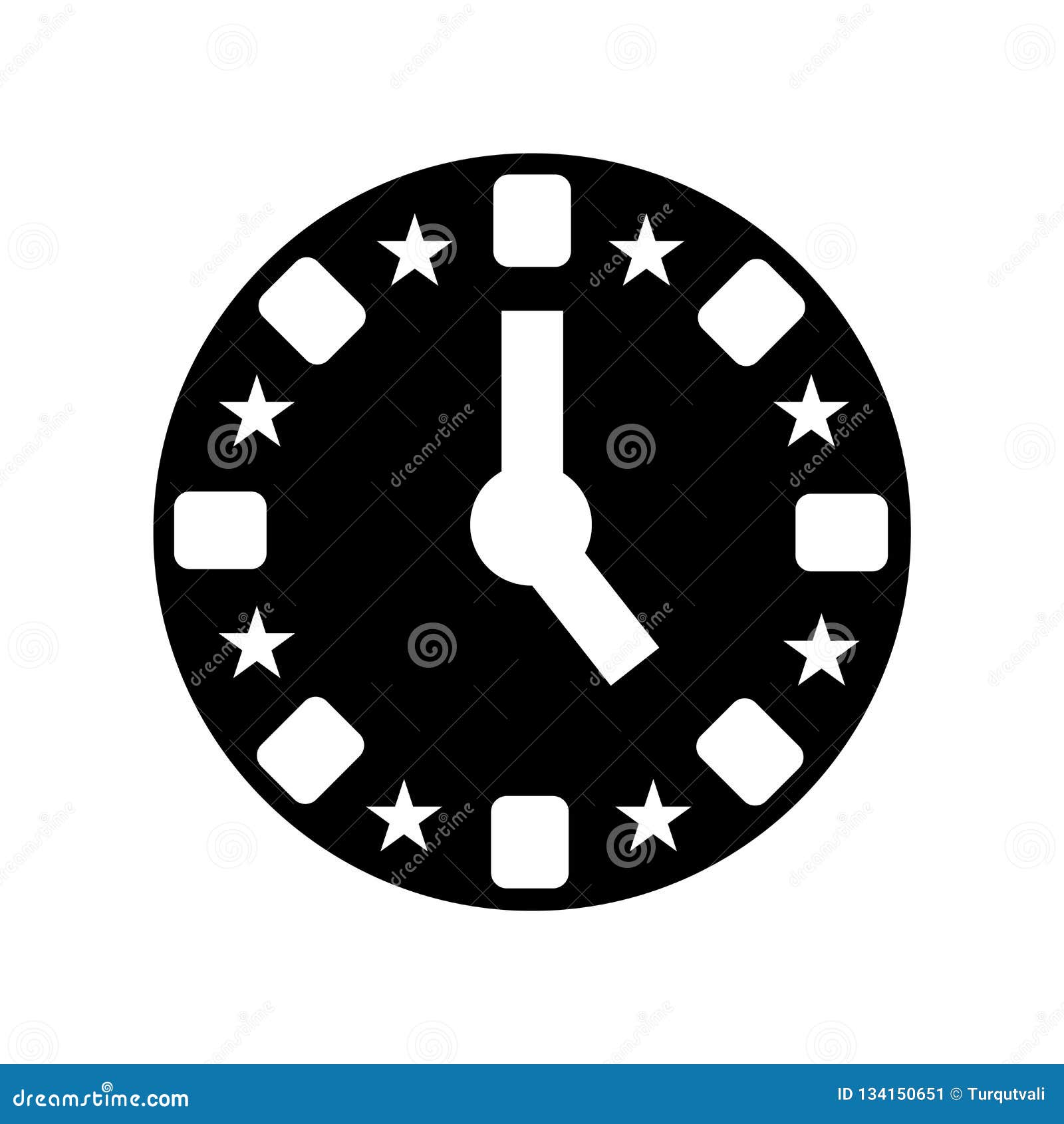 Clock Icon Vector Isolated on White Background, Clock Sign , Black Time ...