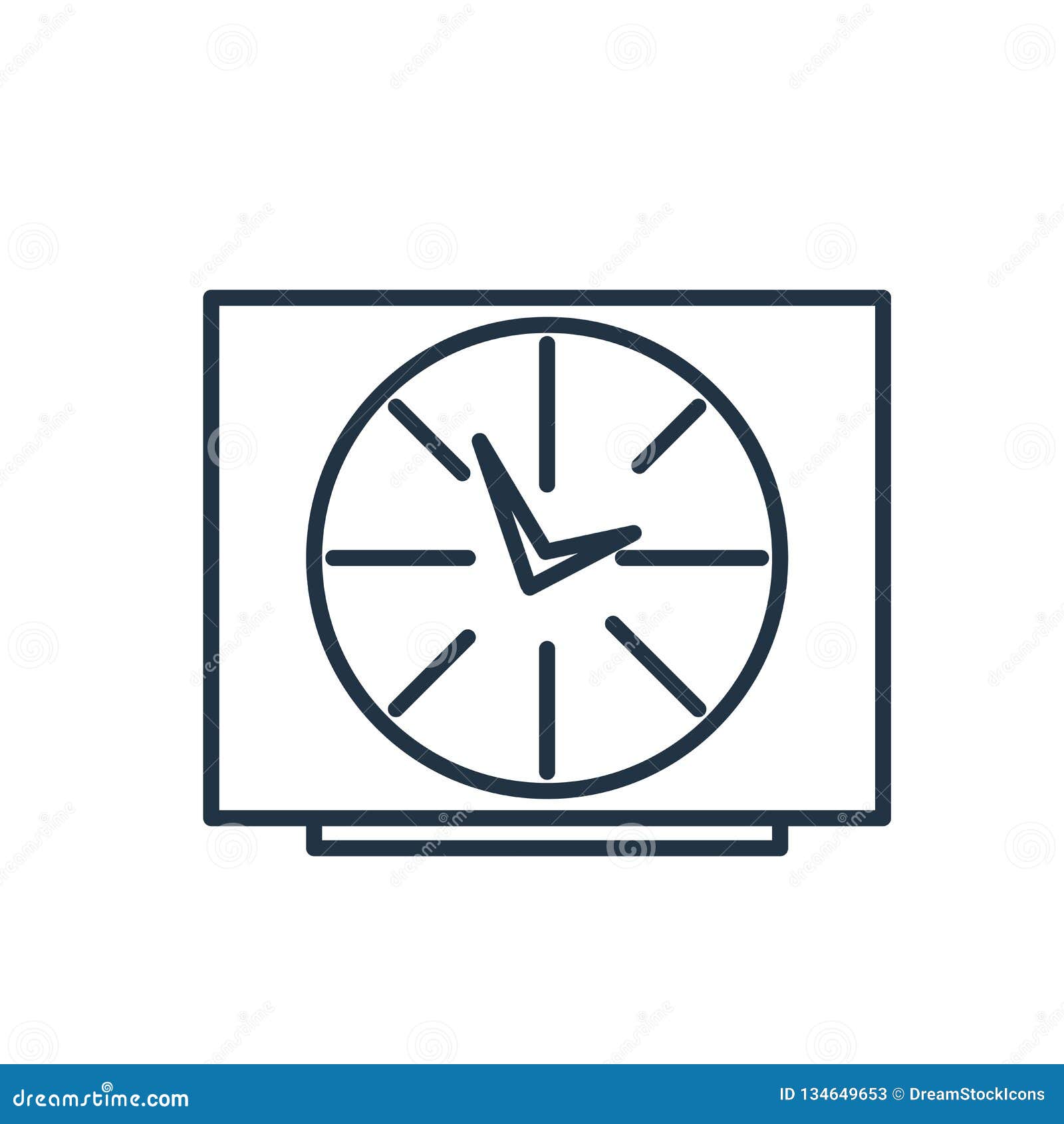 Clock Icon Vector Isolated on White Background, Clock Sign Stock Vector ...