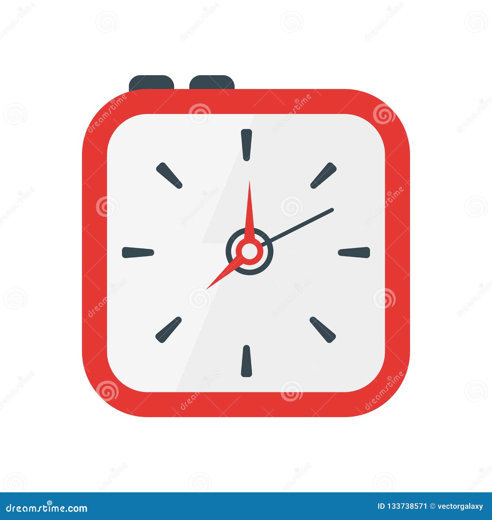 Clock Icon Vector Sign and Symbol Isolated on White Background Stock ...