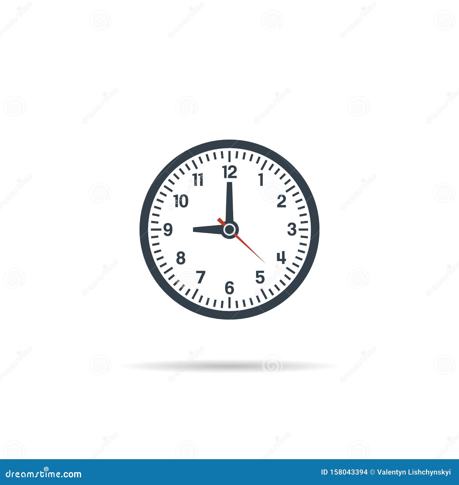 Clock Icon. Vector Modern Symbol on White Background Stock Illustration ...