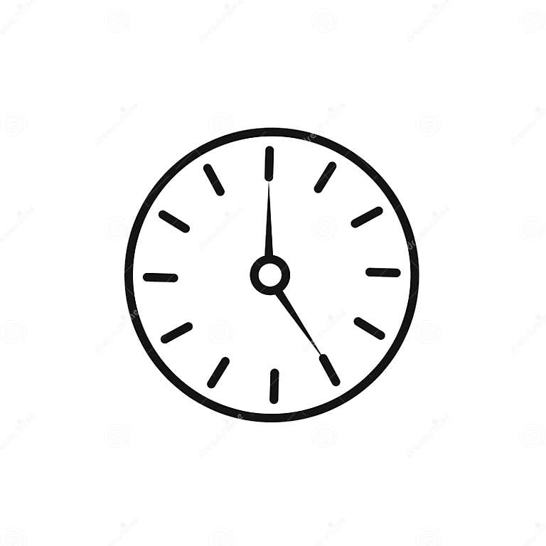 Clock Icon Vector Set Collection for Web Stock Illustration ...
