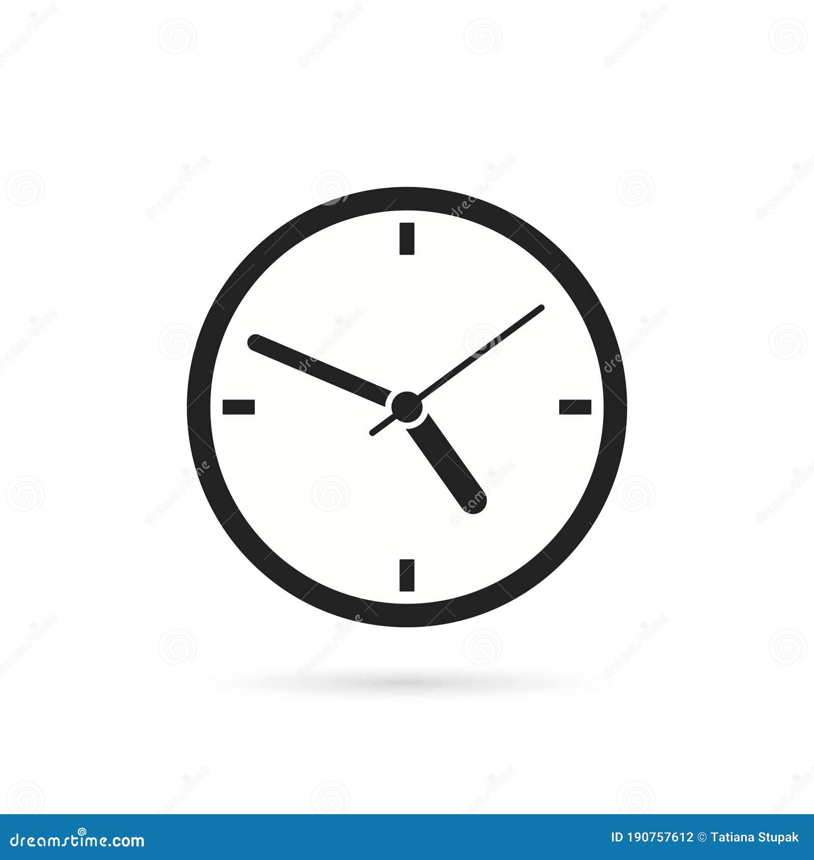 Clock Icon. Vector Simple Isolated Flat Illustration Stock Vector ...