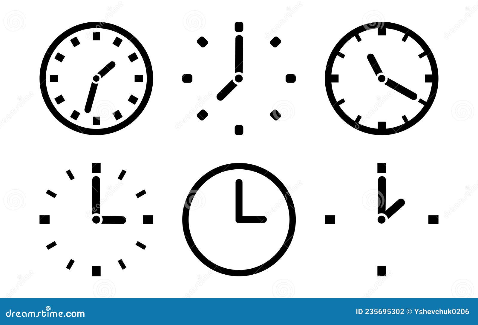 Clock Icon. Watch, Time Icon, Symbol. Vector Illustration. EPS 10 Stock ...