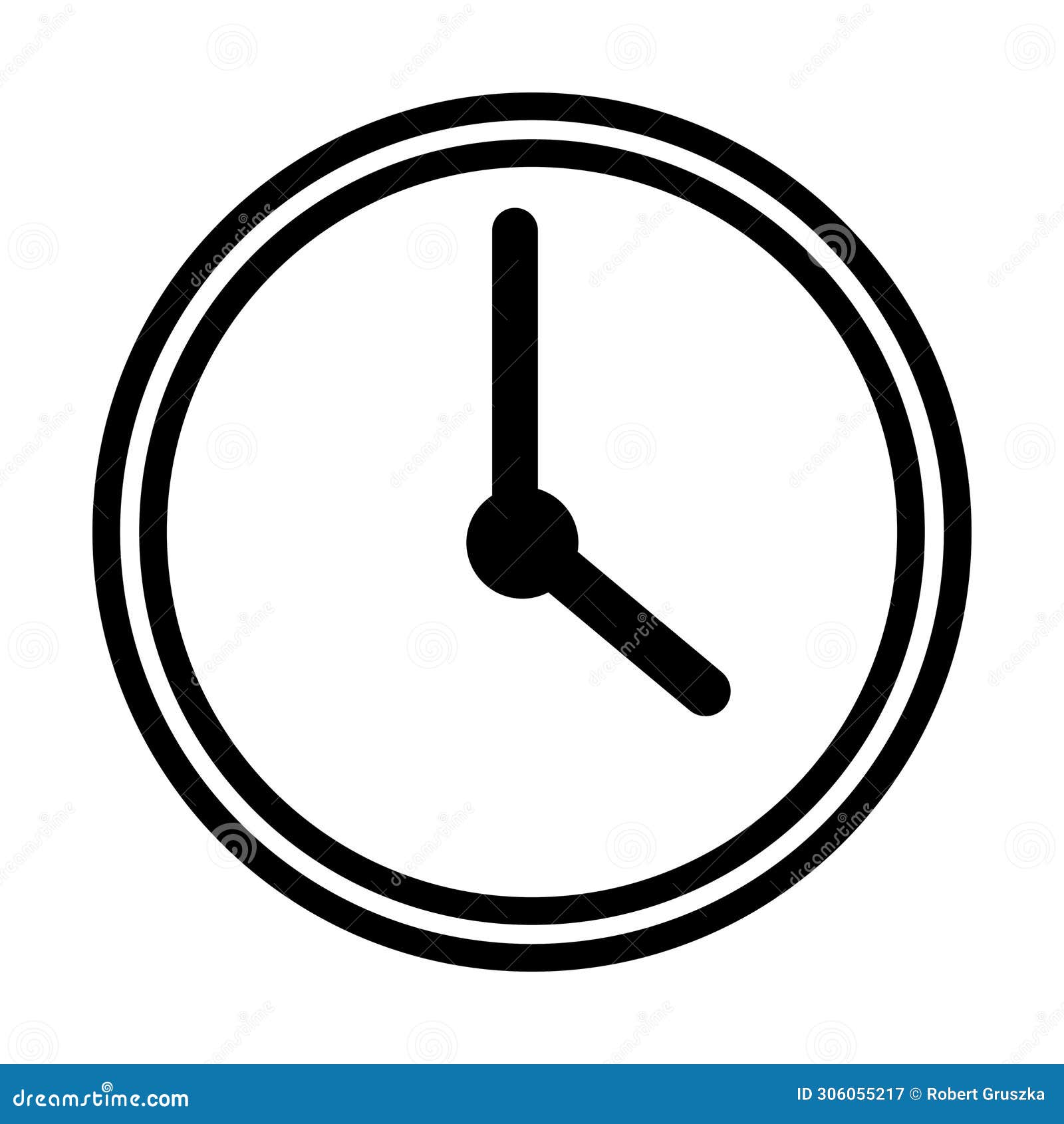 Clock icon stock vector. Illustration of hour, timer - 306055217