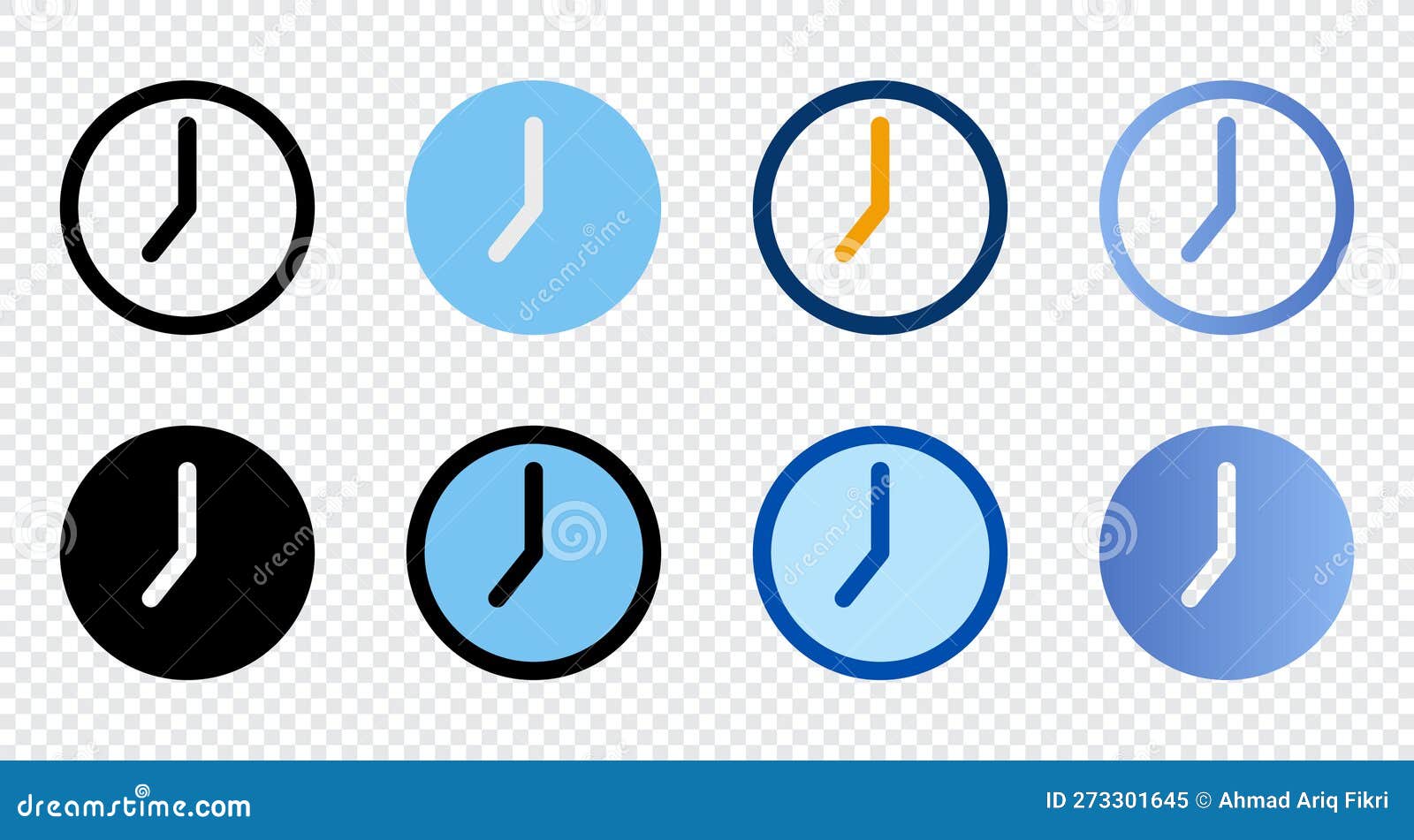 Clock Icons in Different Style. Clock Icons. Different Style Icons Set ...