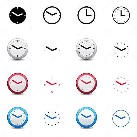 Clock icons stock vector. Illustration of icon, number - 31979860