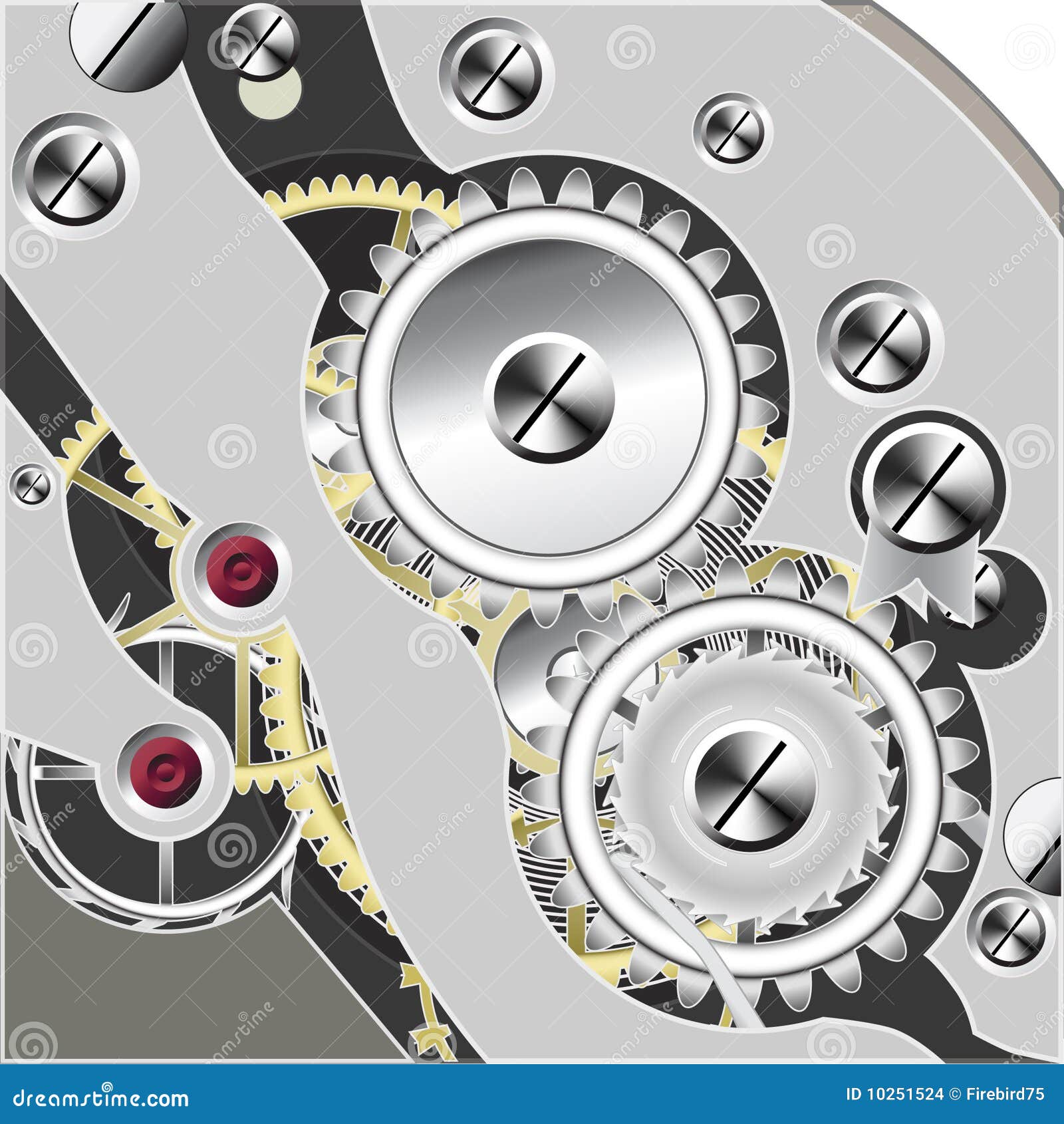 Clock inside stock illustration. Illustration of stainless - 10251524