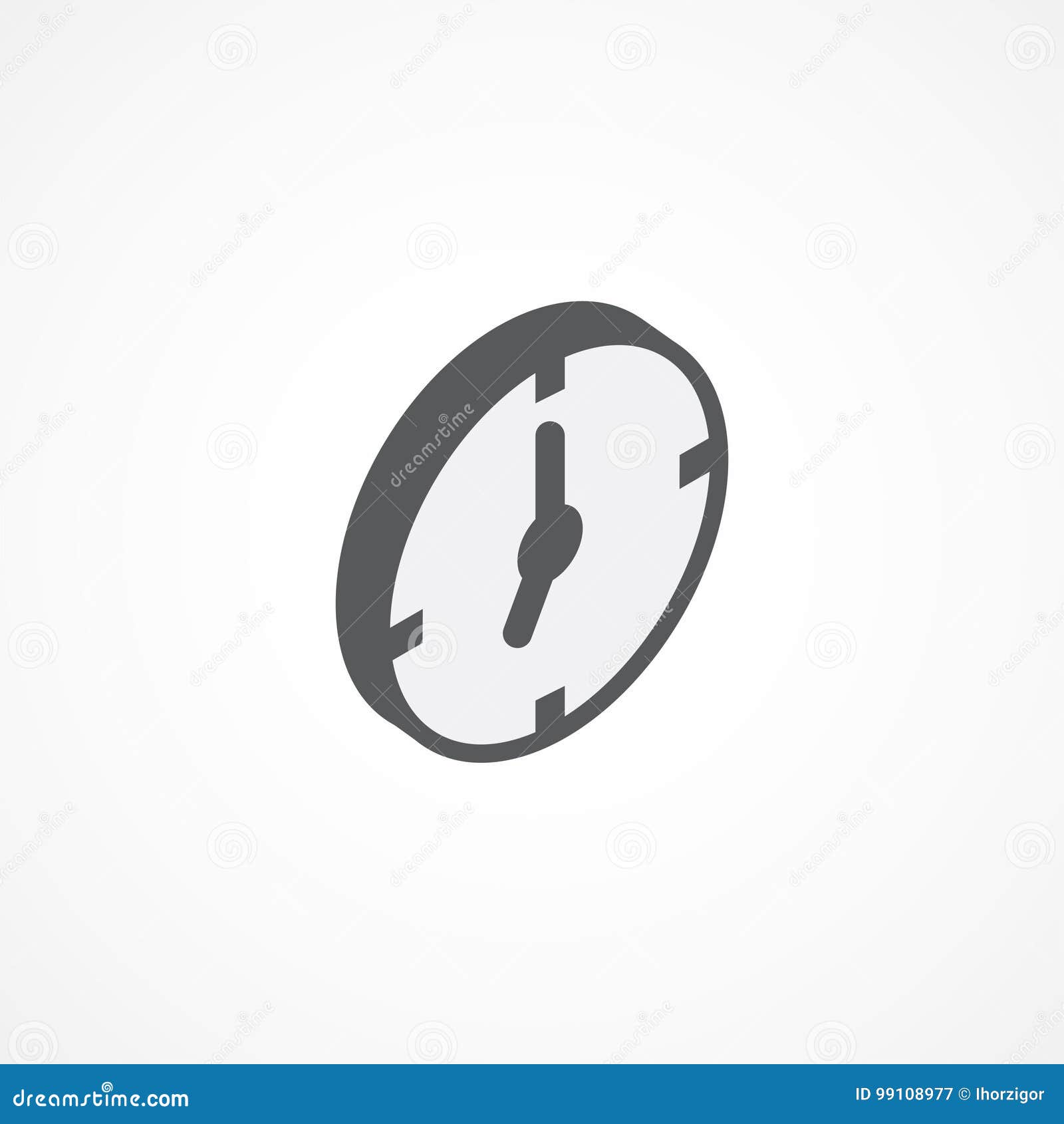 Clock Isometric Icon 3d Vector Illustration Stock Vector - Illustration ...