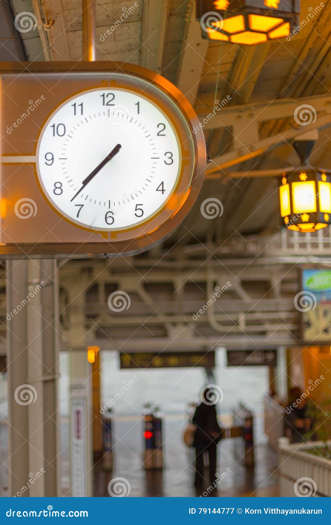 Clock at Japan Train Station Stock Image - Image of transportation ...