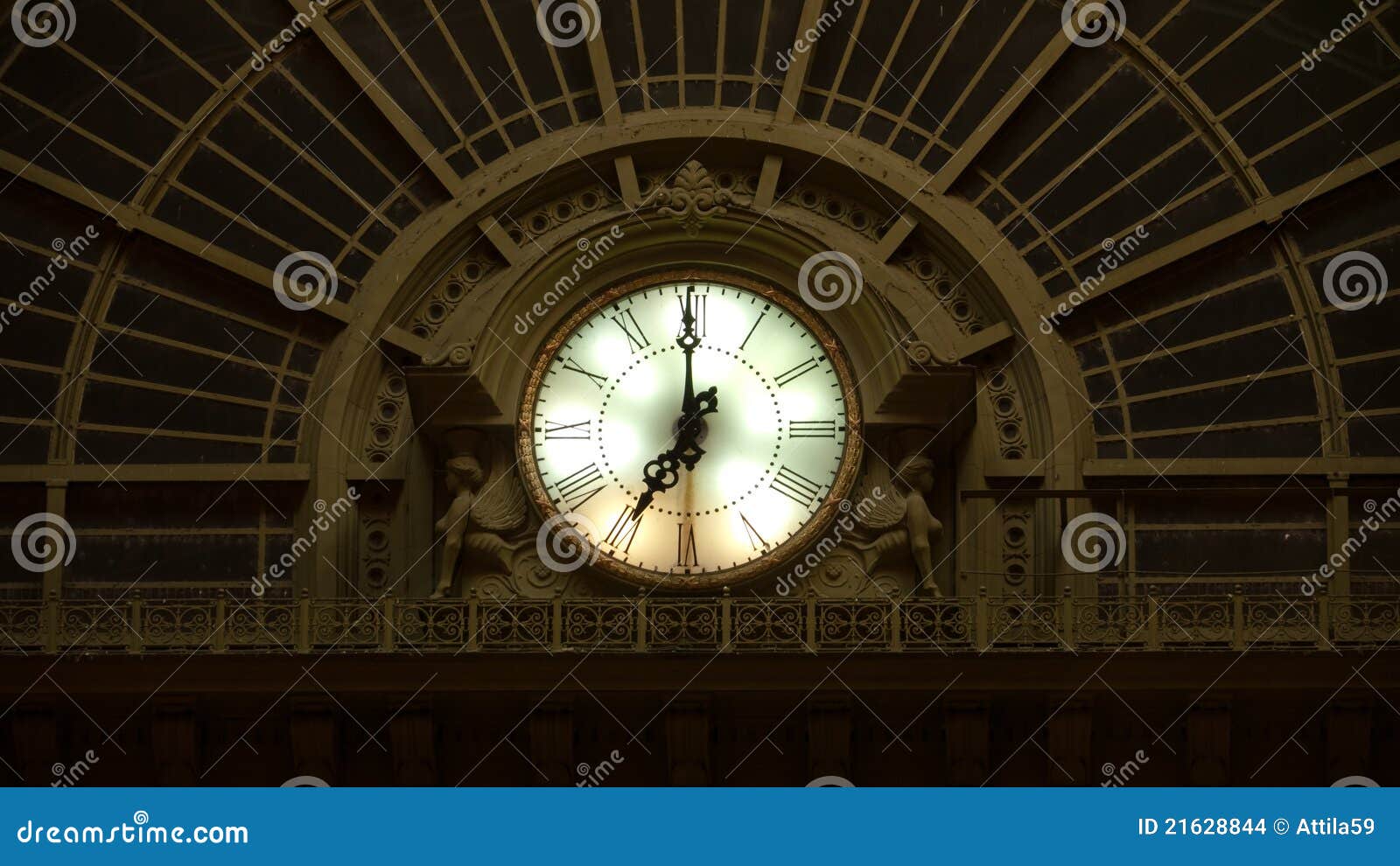Clock of Keleti Railway Station in Budapest Stock Photo - Image of east ...