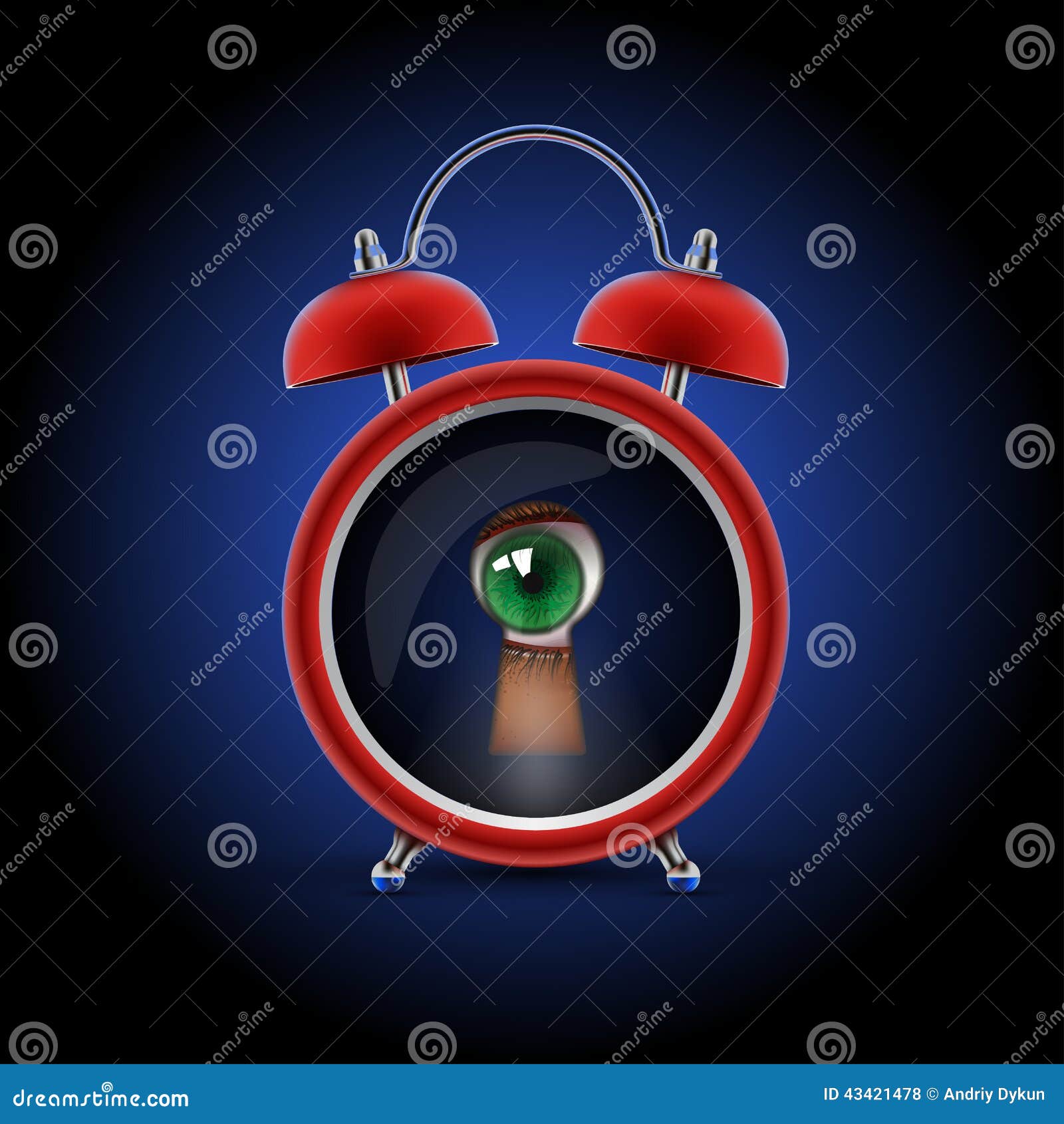 Clock with keyhole eye stock vector. Illustration of dial - 43421478
