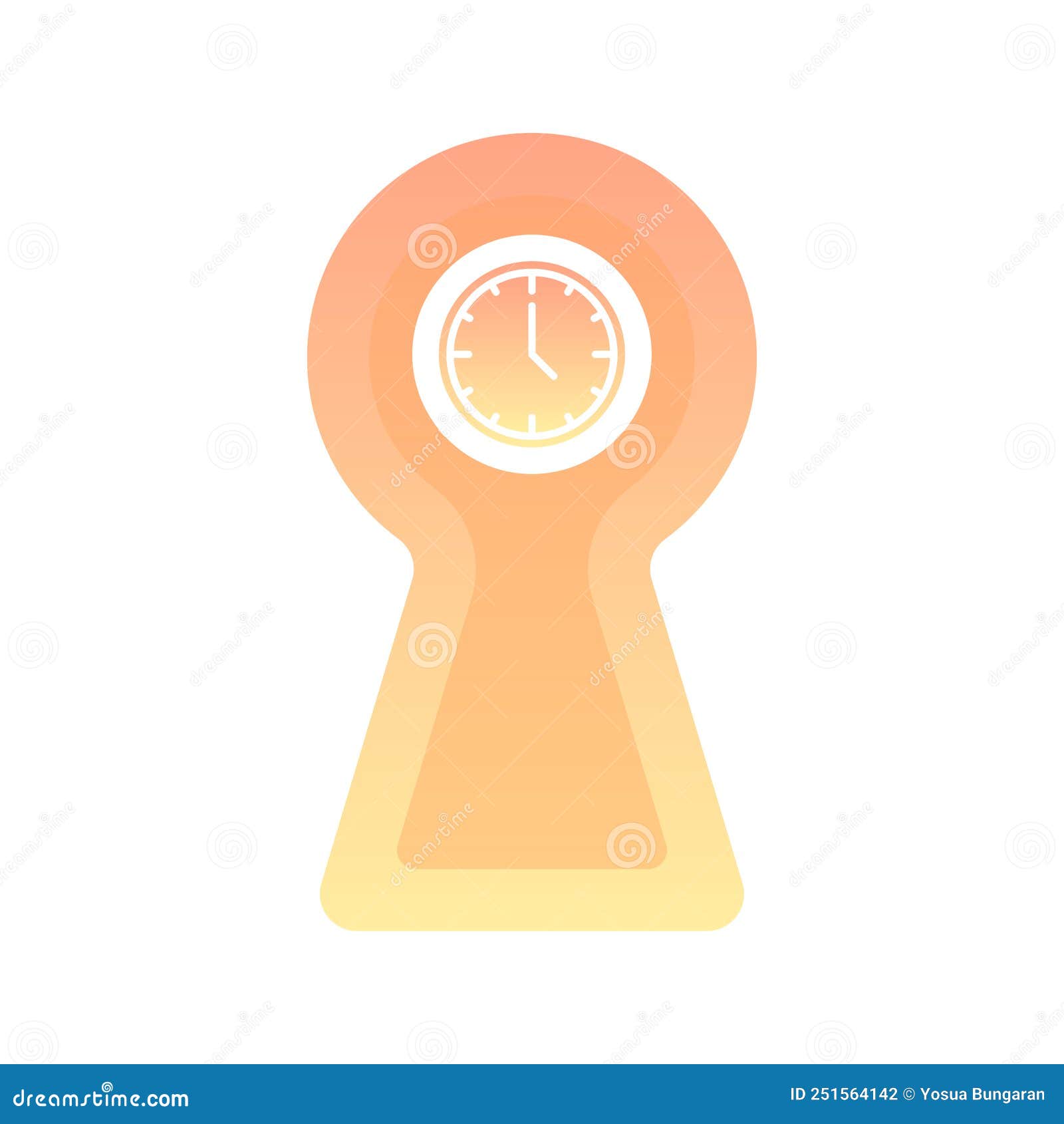 Clock Keyhole Logo Gradient Design Template Icon Element Stock ...