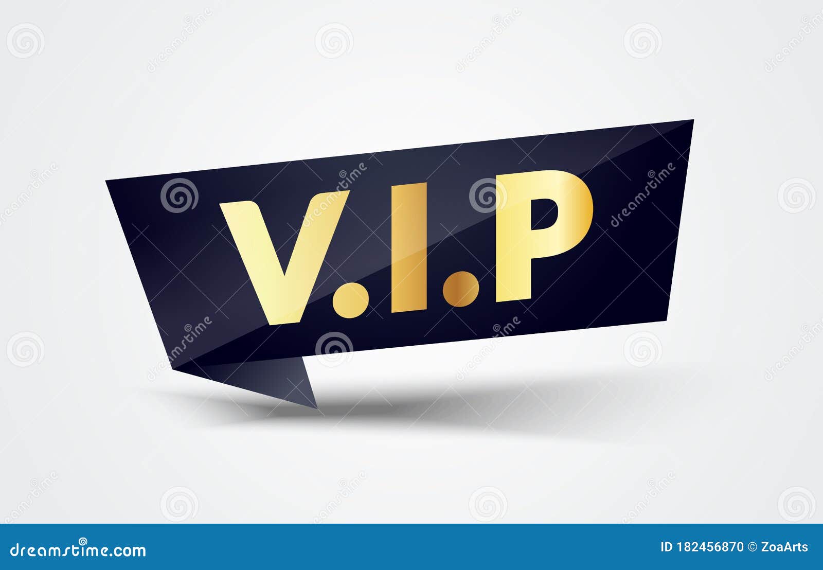 Vector Illustration VIP Label. Modern Web Banner with Very Important ...