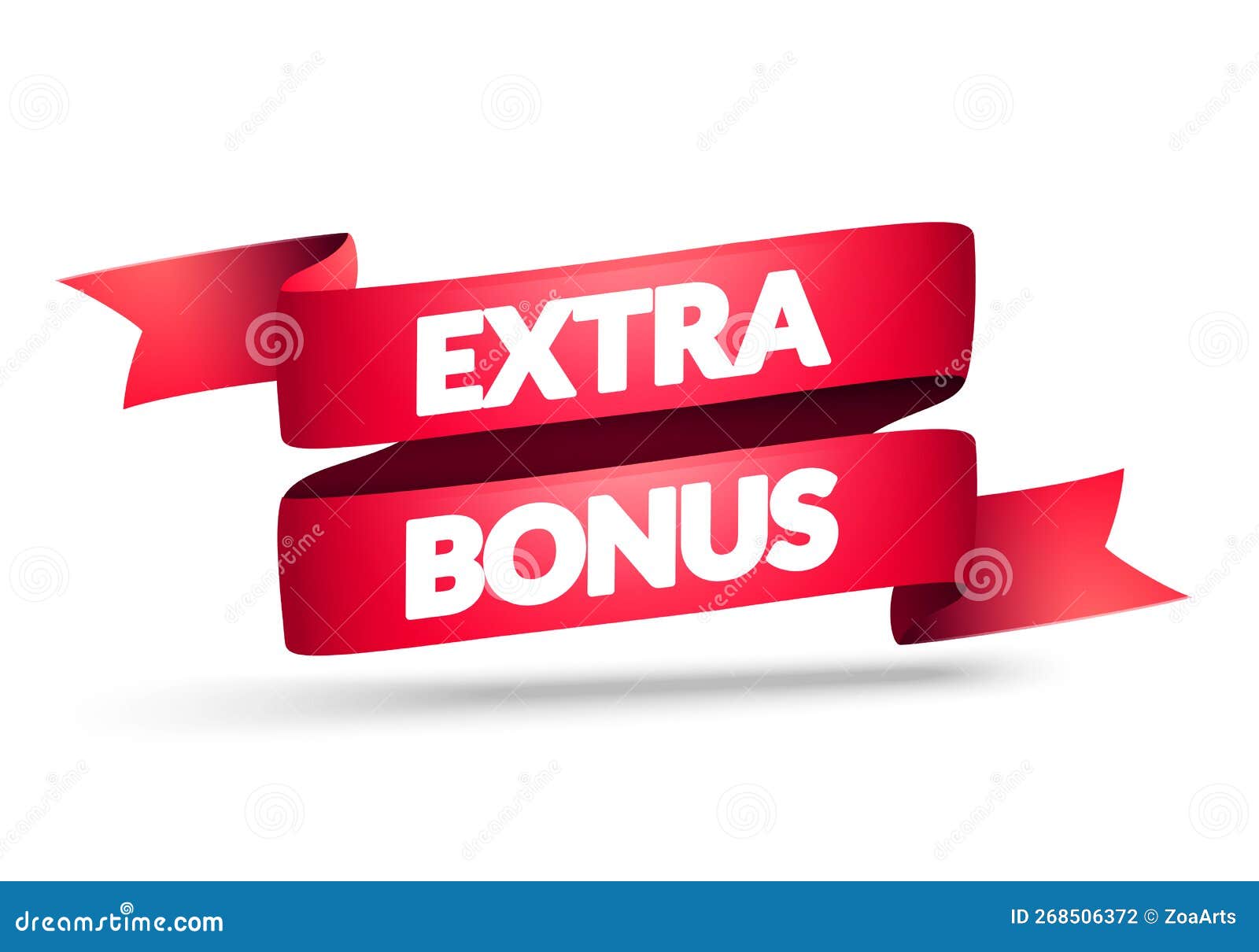 Classic Ribbon with Text Extra Bonus Stock Vector - Illustration of ...