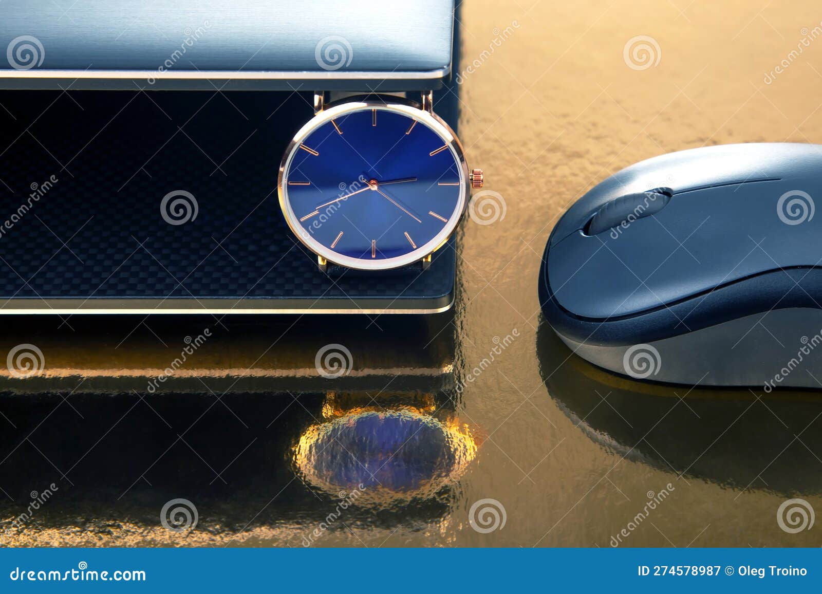 Clock and Laptop with Mouse. Time Control for Work and Games Online ...